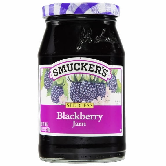 Smucker's Seedless Blackberry Jam, 18 oz Jar, Pack of 2, Tangy and ...