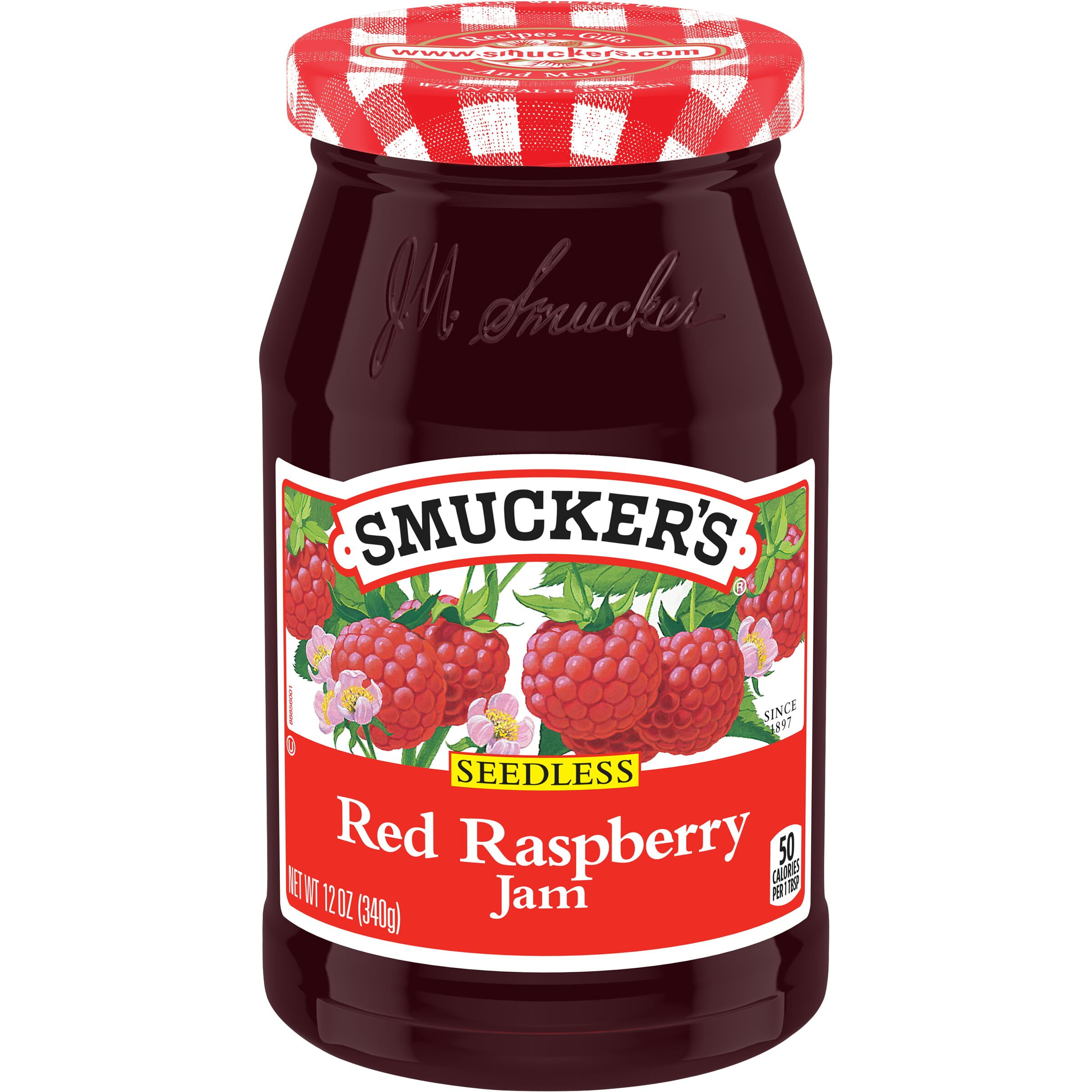 Smucker's Seedless Red Raspberry Jam, 12 Ounces - Real Groceries with ...