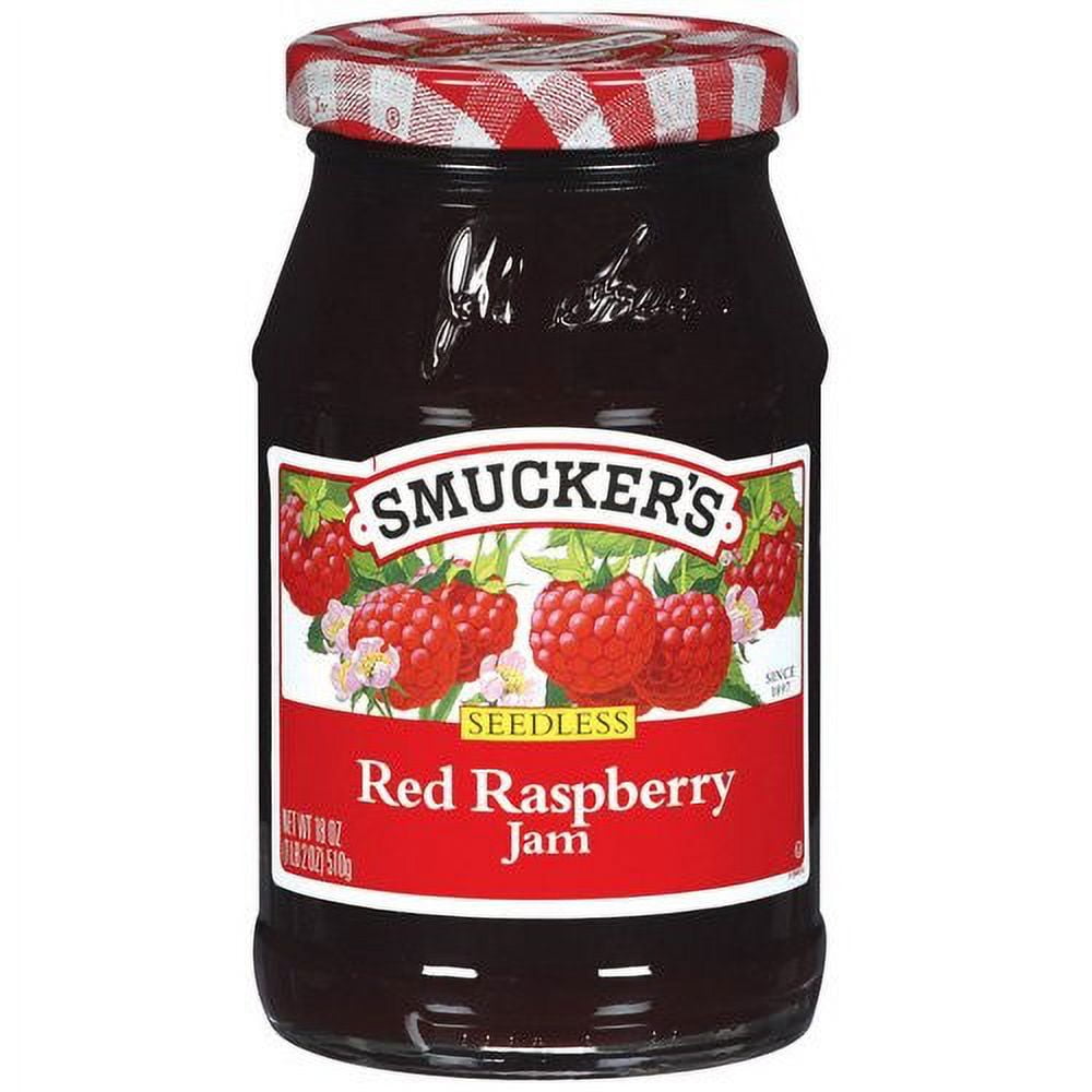 Smucker's Seedless Red Raspberry Jam, Full Summer Berry Flavor, 18 ...
