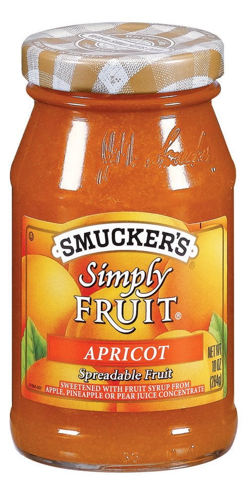 Smucker's Simply Fruit Apricot Spread, Natural Ingredients, 10-Ounce ...