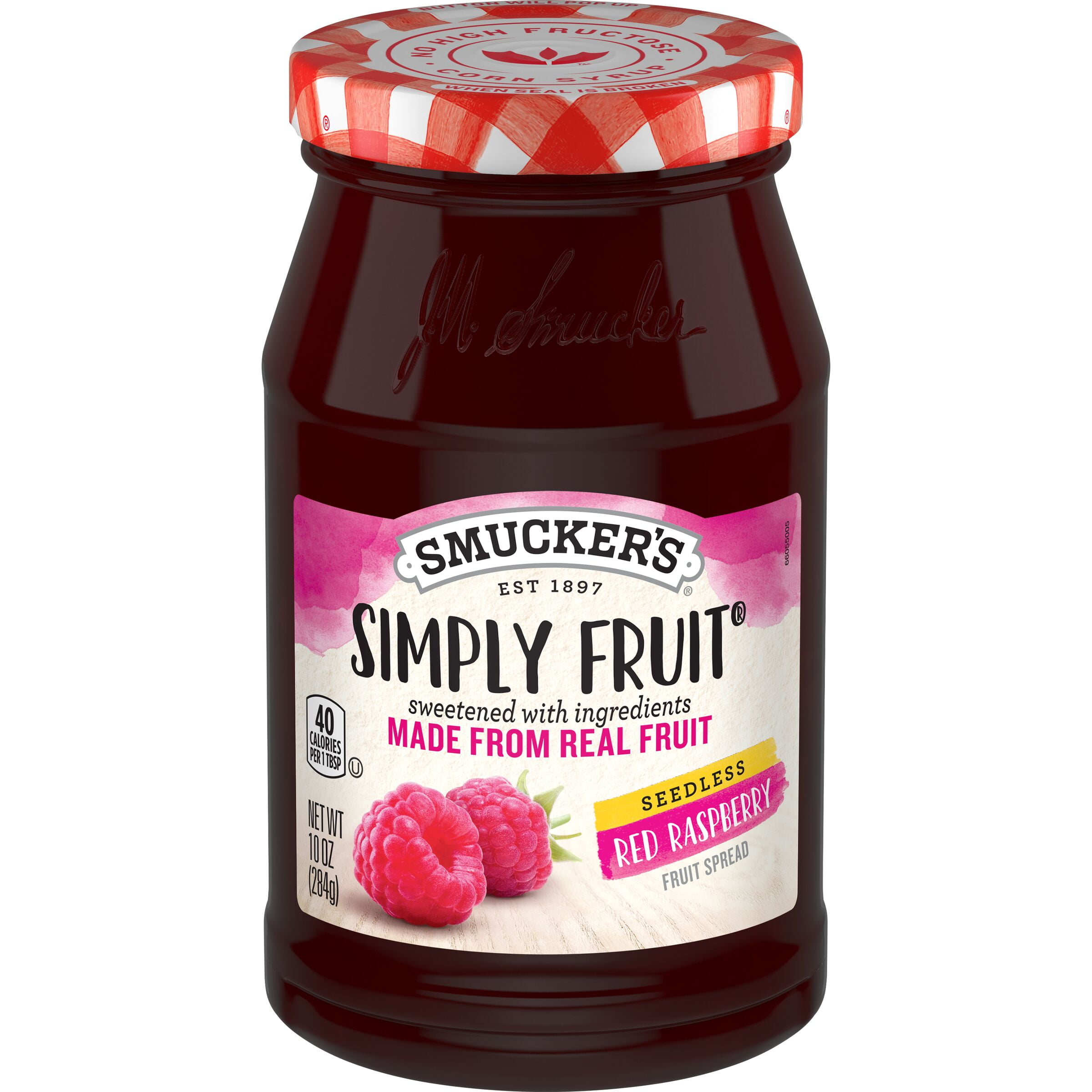 Smucker's Simply Fruit Spreadable Seedless Red Raspberry Spread, 10 ...