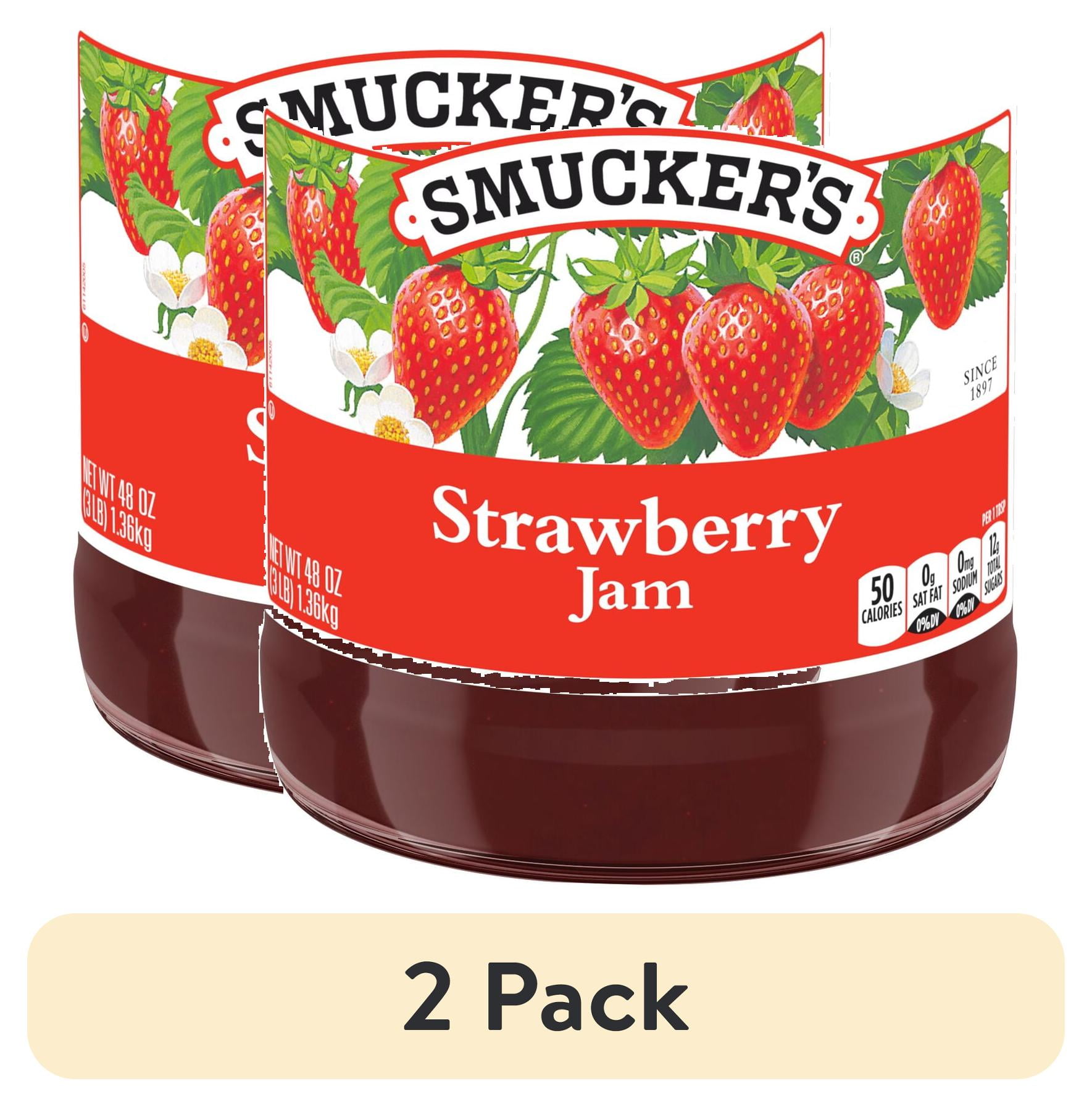 (2 pack) Smucker's Strawberry Jam, 48 Ounces - Walmart.com