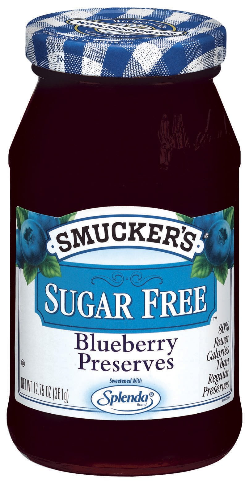 Smucker's Sugar Free Blueberry Preserves, 12.7500-Ounce (Pack of 6 ...
