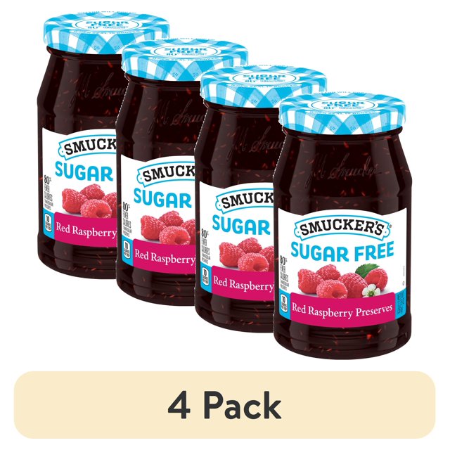 (4 pack) Smucker's Sugar Free Red Raspberry Preserves with Splenda ...