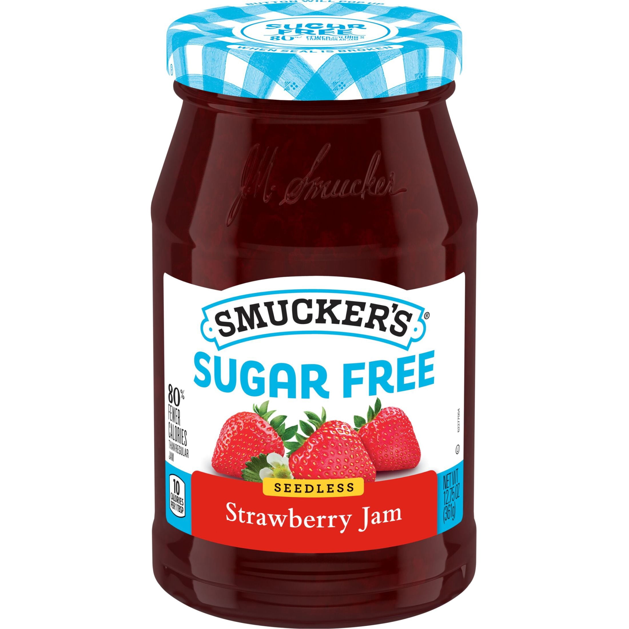 Smucker's Sugar Free Seedless Strawberry Preserve, Zero Sugar with ...