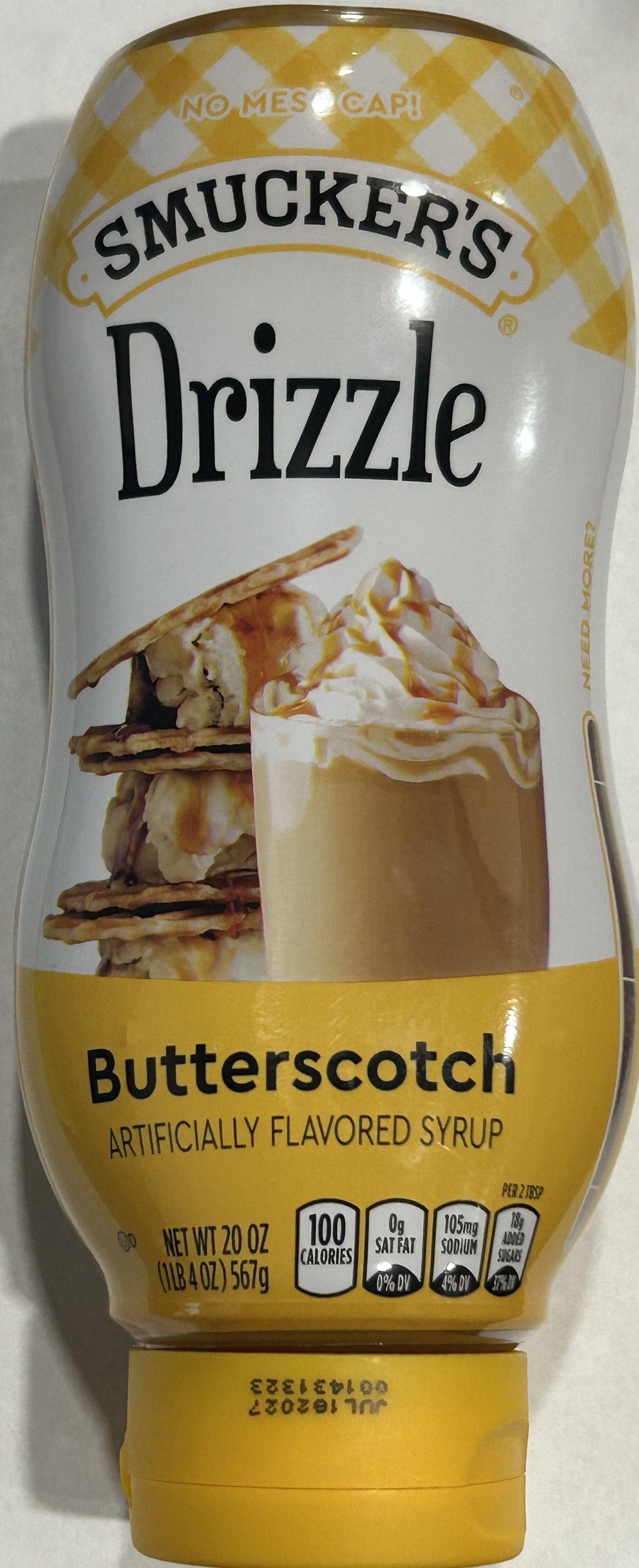 Smucker’s Drizzle Butterscotch Artificially Flavored Syrup, 20 oz ...