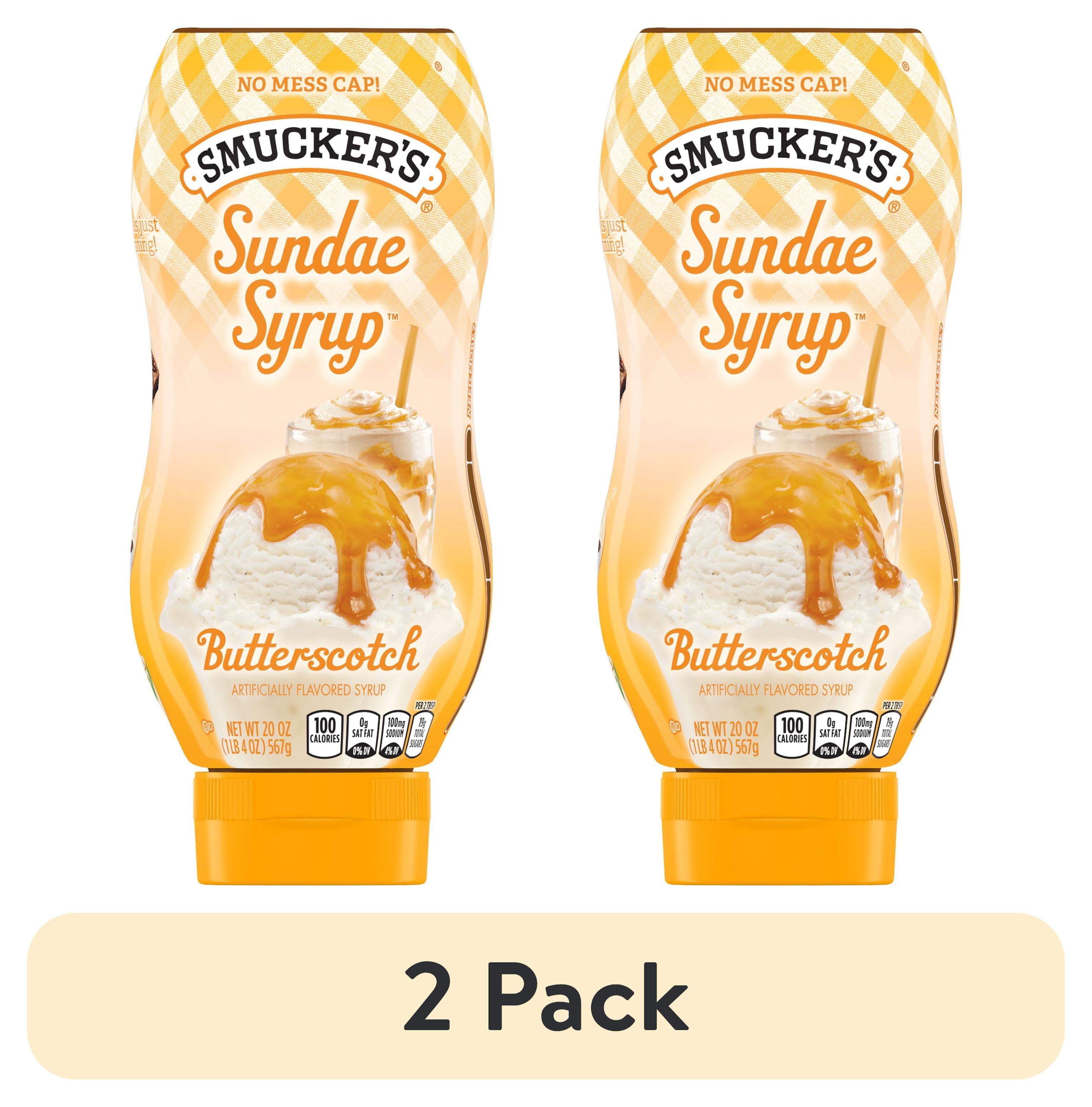 (2 pack) Smucker's Sundae Syrup Butterscotch Flavored Syrup, 20 Ounces ...