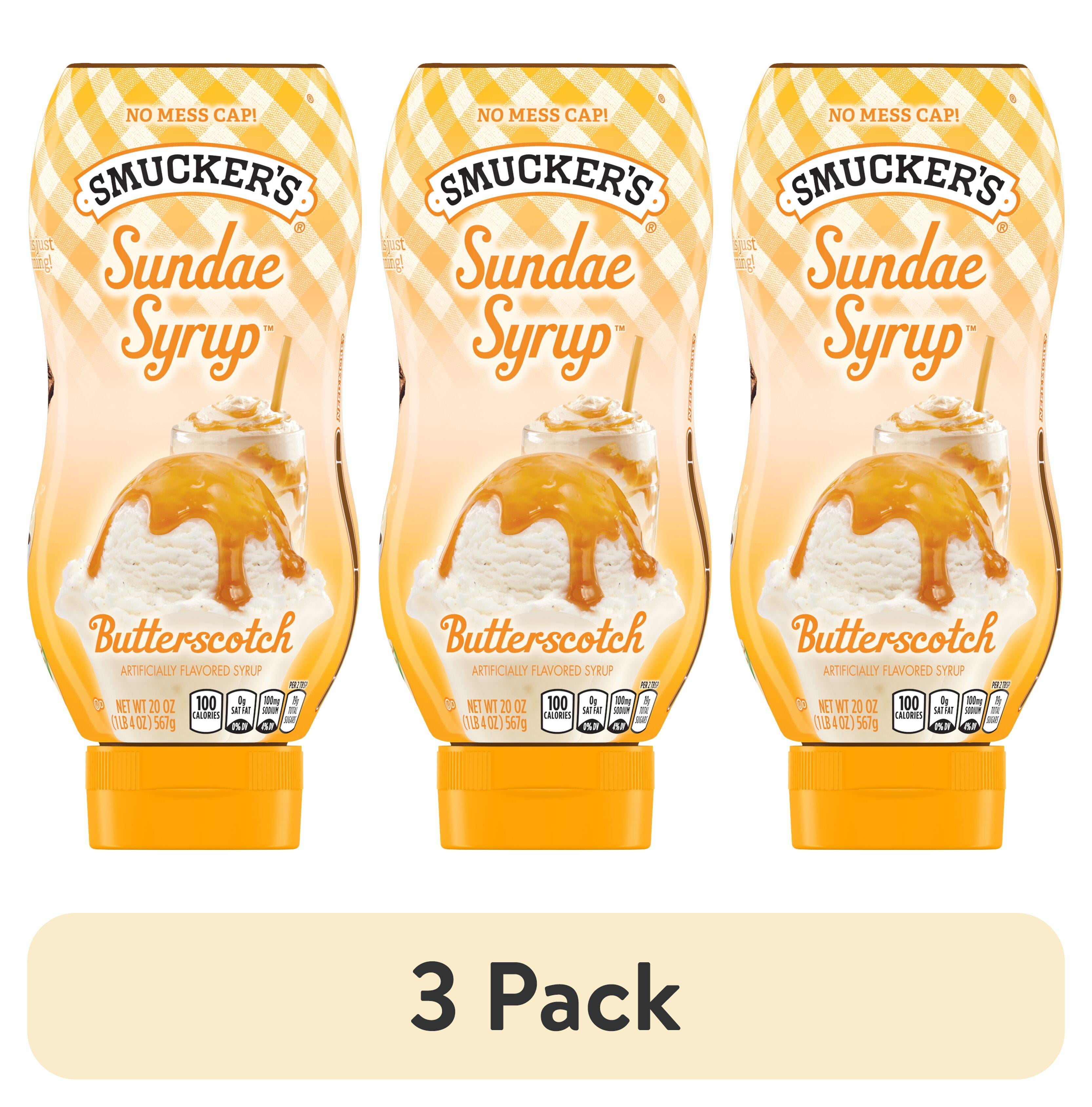 (3 pack) Smucker’s Drizzle Butterscotch Artificially Flavored Syrup, 20 ...