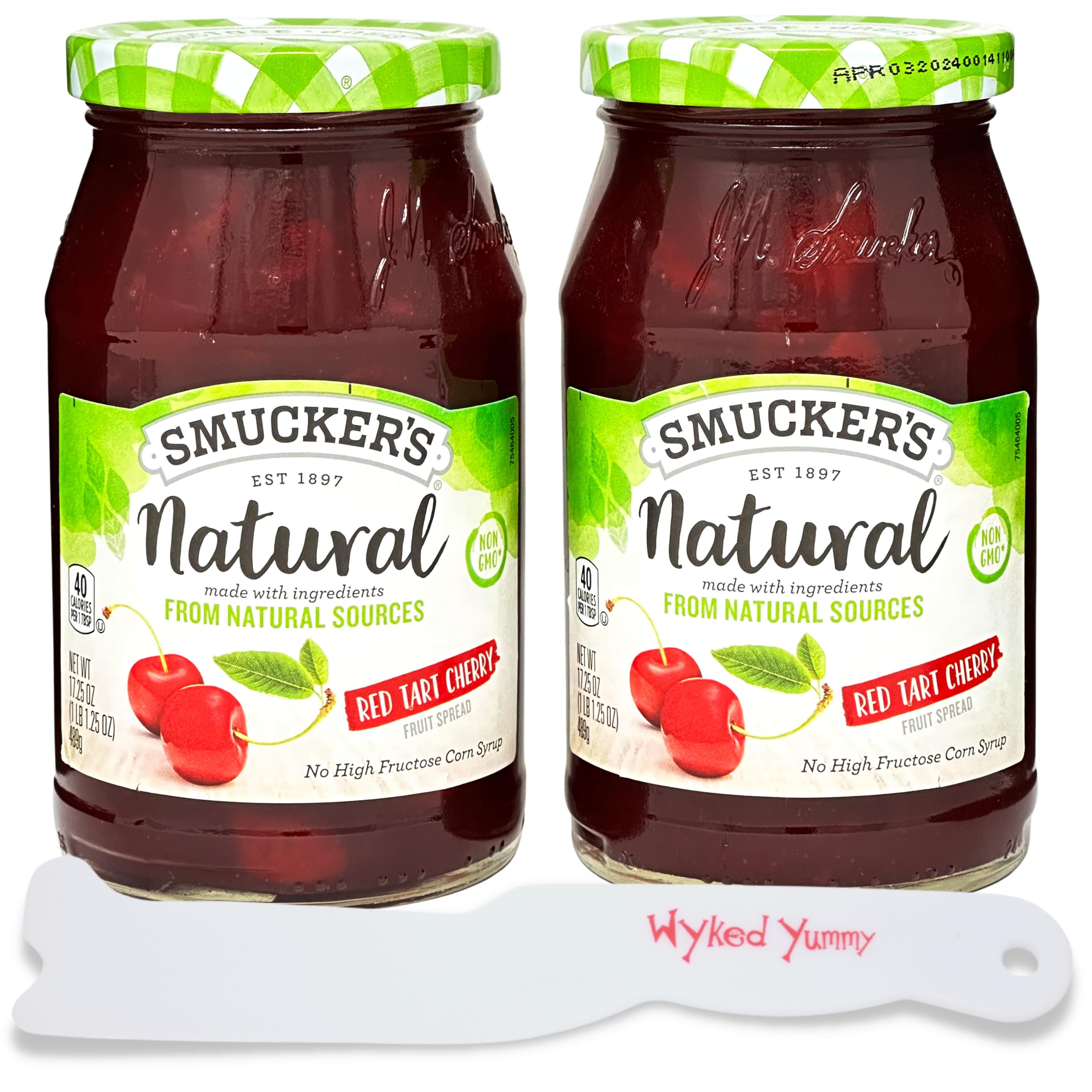 Smucker's Tart Cherry Fruit Spread (2) 17.25oz Jars and (1) Plastic Spreader - Walmart.com