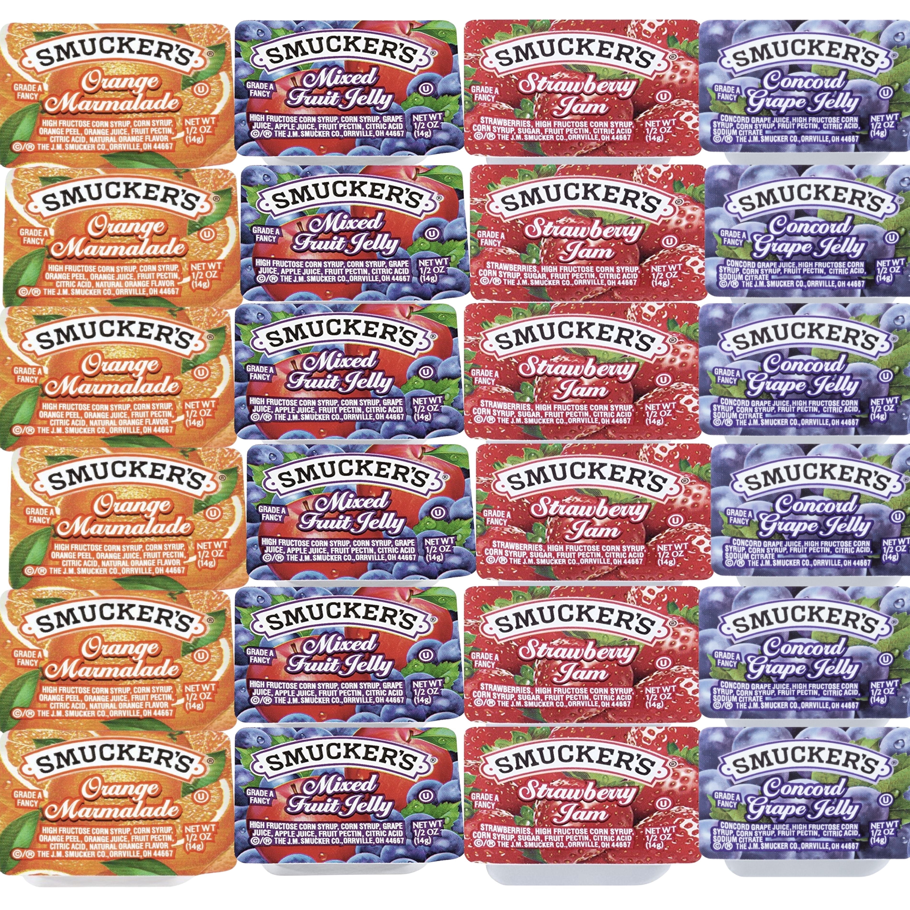 Smucker’s Variety Pack with 40 cups: 10 each of Grape, Mixed Grape ...