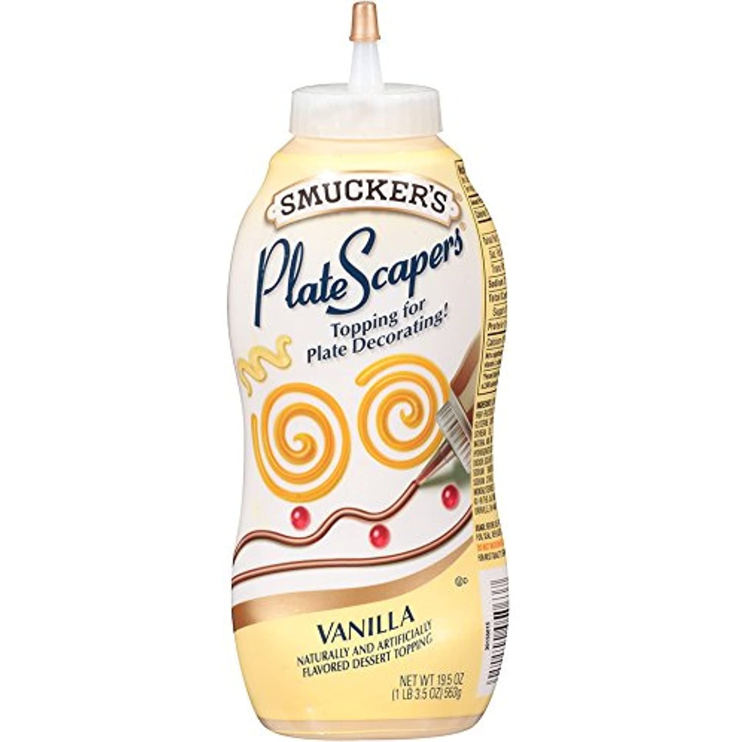 Smuckers Platescrapers Plate Decorating Dessert Topping Vanilla (19.5 ...