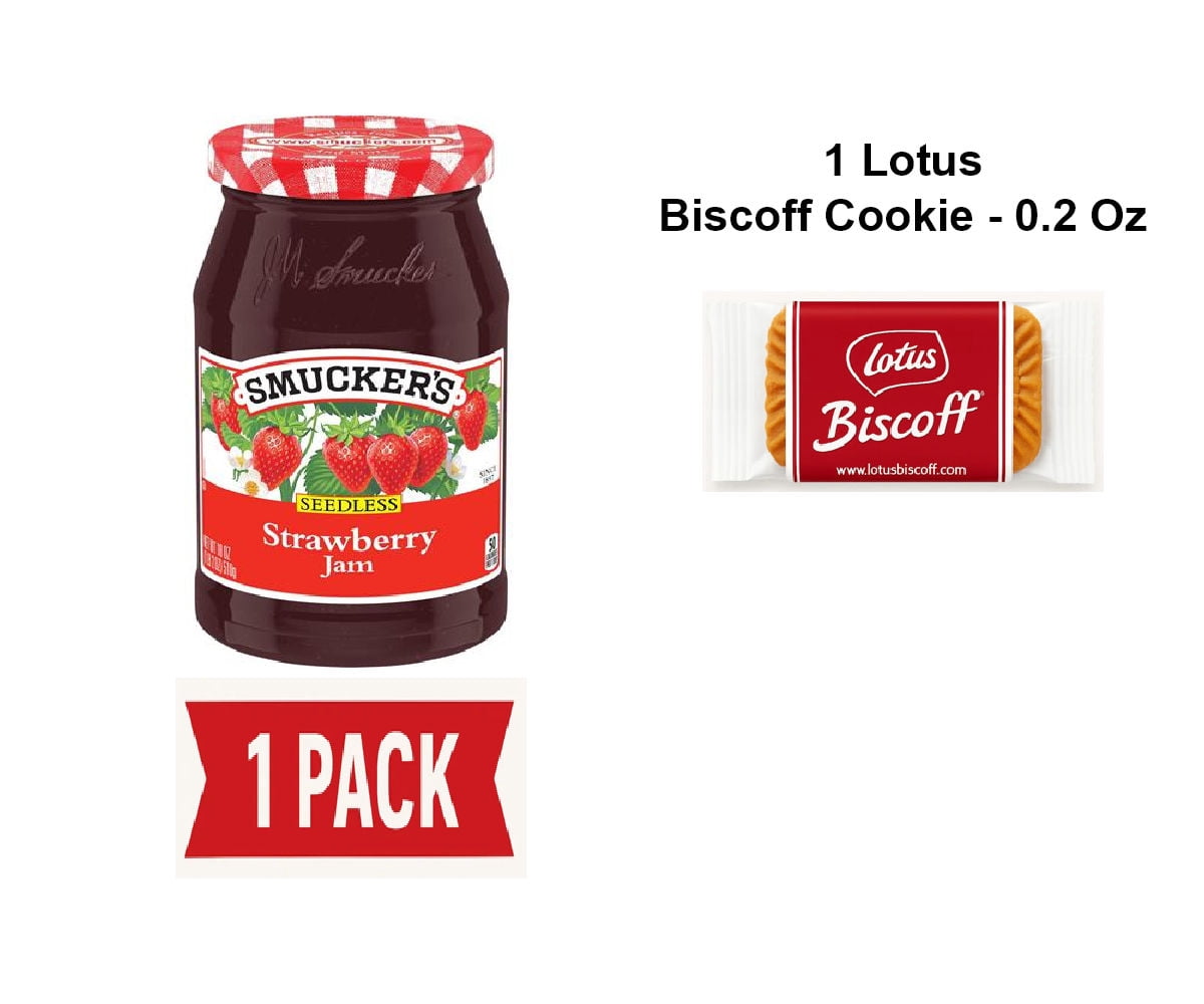 Smuckers Seedless Strawberry Jam, 18 Ounces - Pack Of 1 & Lotus Biscoff ...