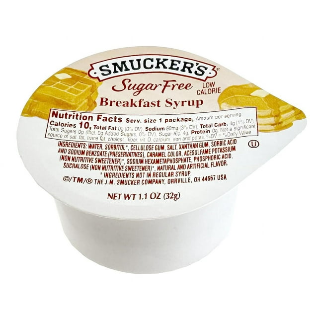 Smuckers Sugar Free Syrup Individual HYZ01 Syrup Packets Single Serve ...