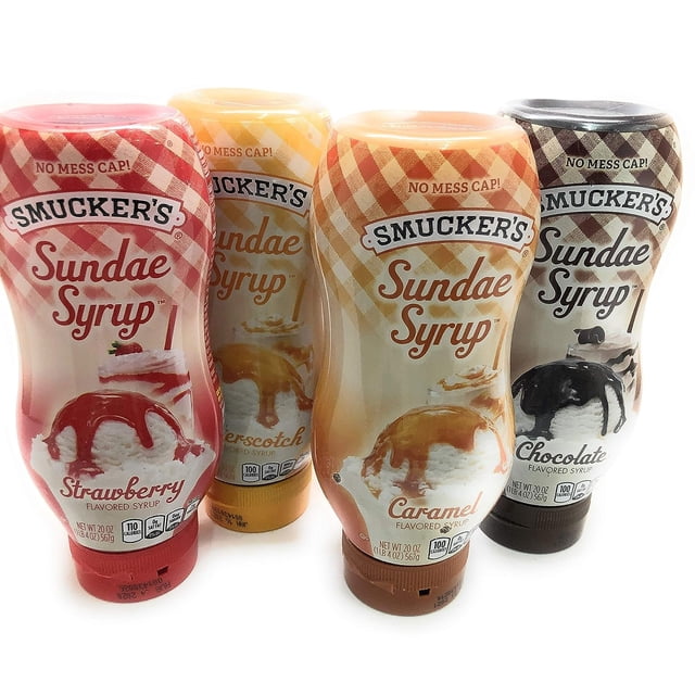 Smuckers Sundae Syrup Variety Pack - Chocolate, Caramel, Butterscotch ...