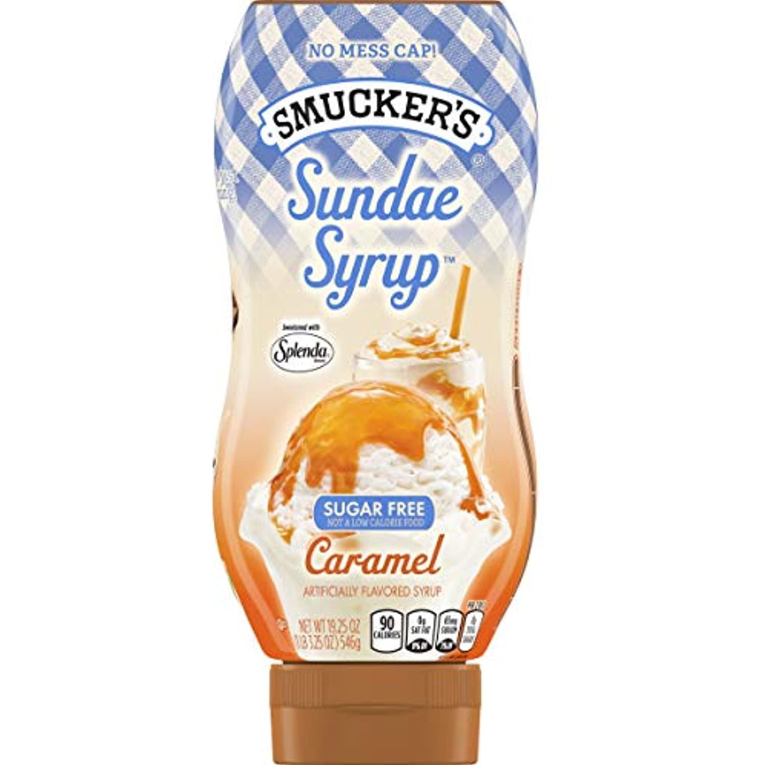 Smuckers Sundae Syrup Sugar Free Caramel Flavored Syrup, 19.25 Ounces ...