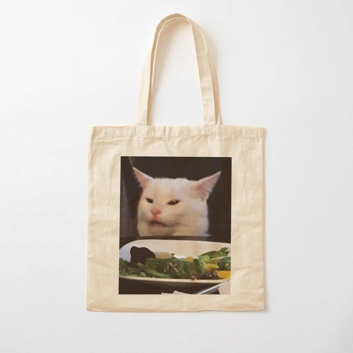Smudge Meme Cat Cotton Tote Bag Canvas Tote Bag, Family Gift For Mother ...