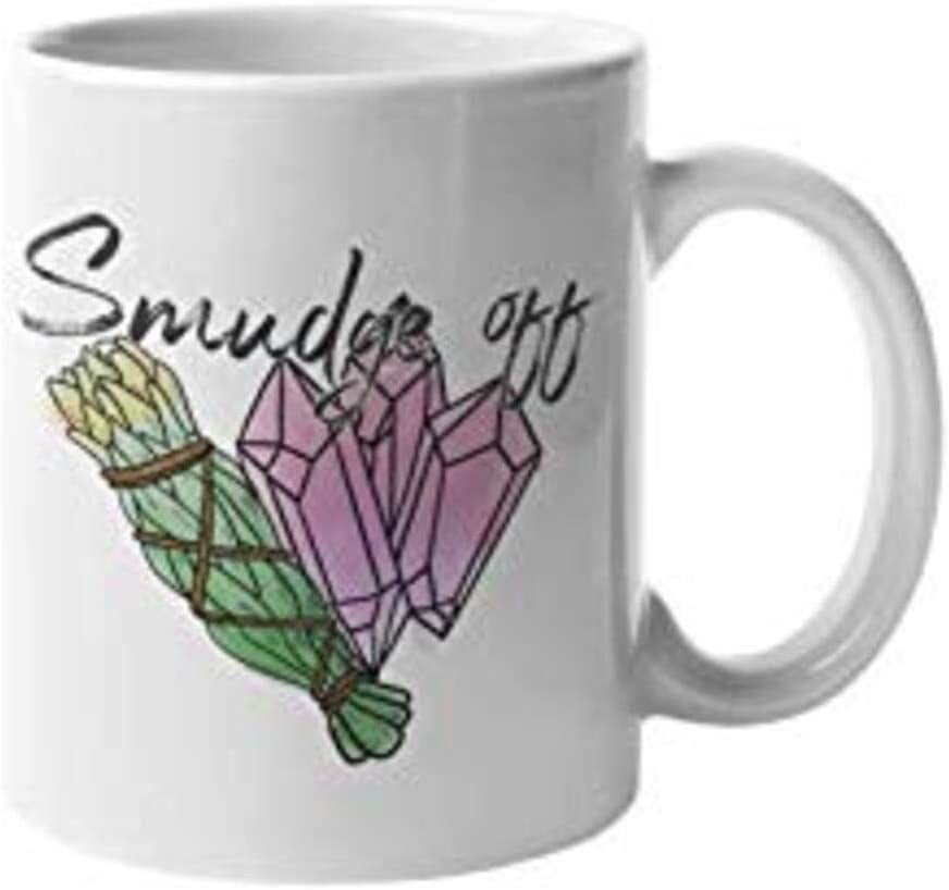 Smudge Off Coffee Mug Sage Burning Crystals Cleansing Witch Wiccan ...