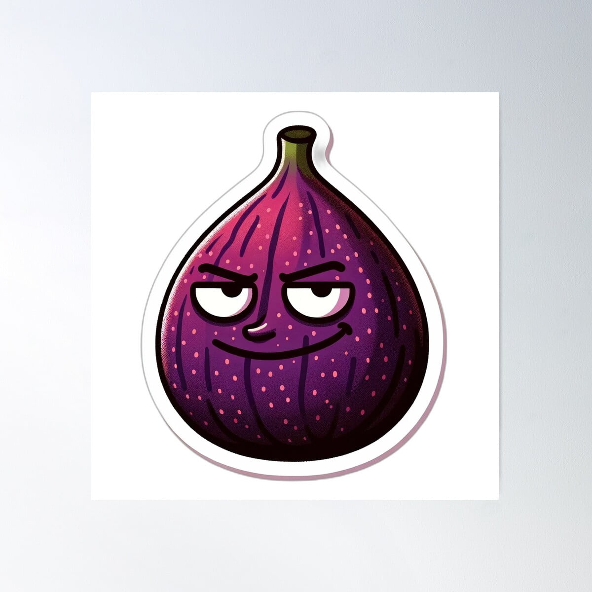 Smug Figgy Vibes Poster Wall Art, Modern Wall Decor For Living Room Bedroom, 24x24 UNFRAMED ...