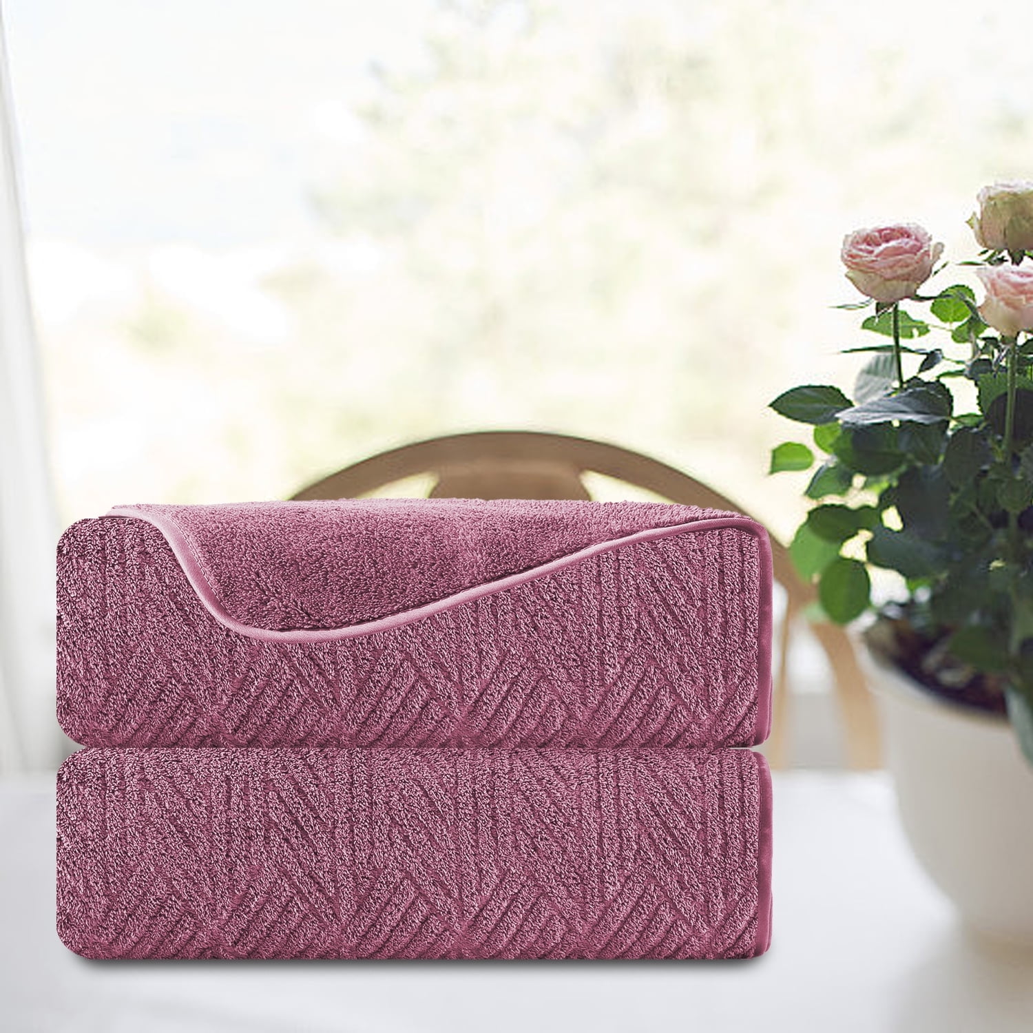 Smuge 2 Pack Hand Towels (16 x 31 in, Grape) 600 GSM Ultra Soft ...