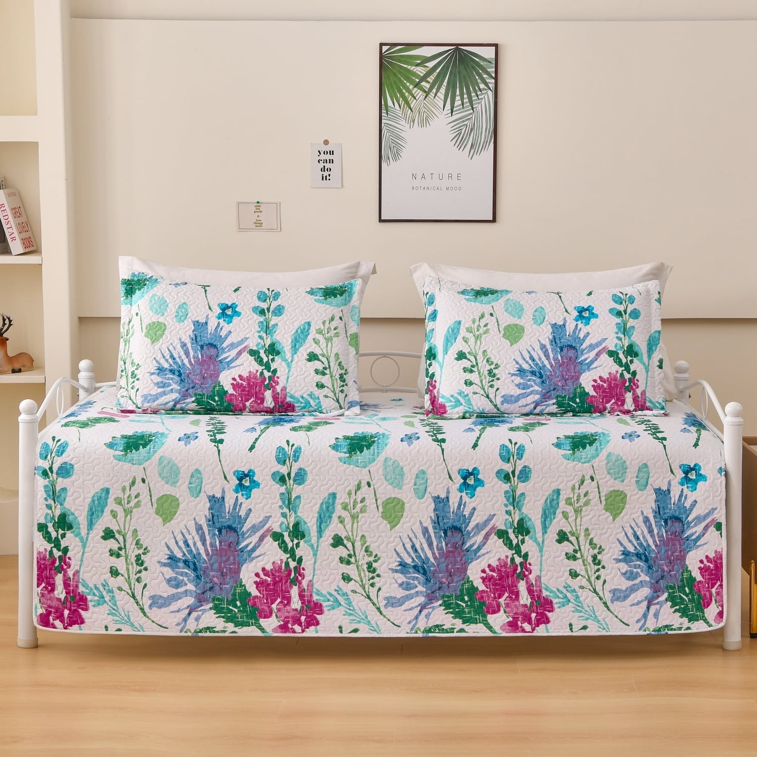Smuge 3 Piece Daybed Cover Set, Double Sided Quilting Classic Design ...
