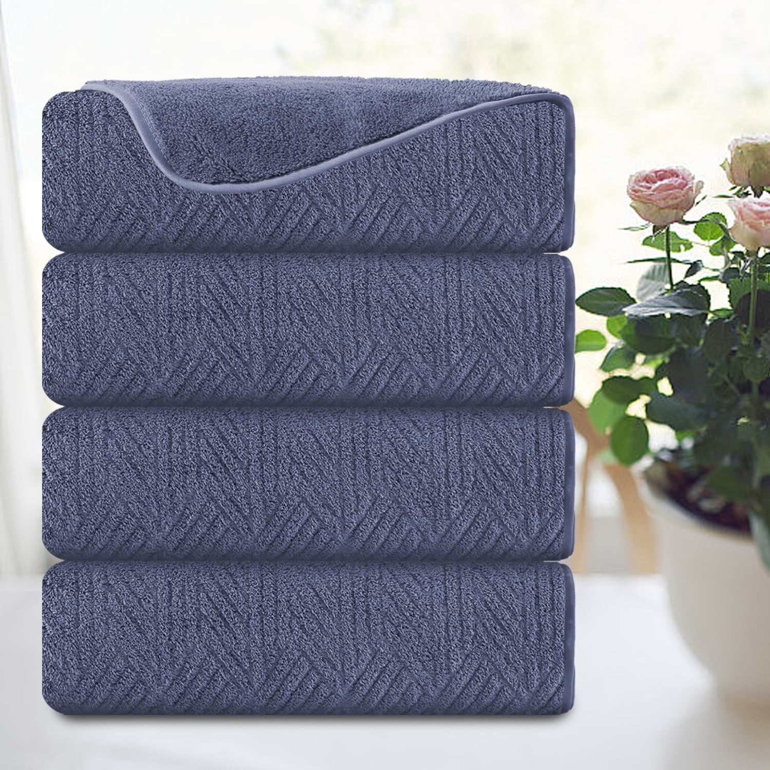 Smuge Oversized Bath Sheet Towels Purple 35 x 70 in 600 GSM Ultra Soft ...