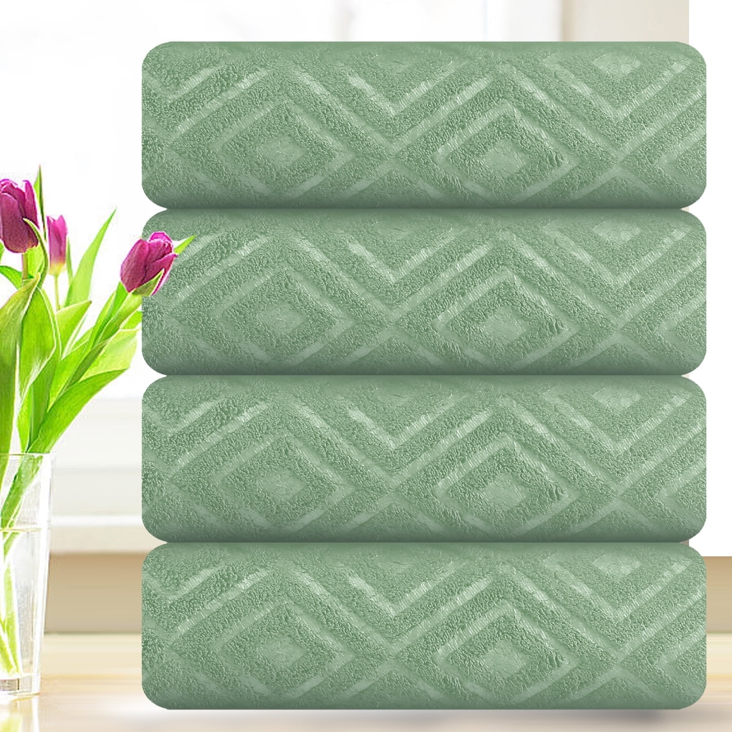 Smuge 4-Pack Large Bath Towels Set (35 x 70 Inches), Ultra-Soft, Quick ...