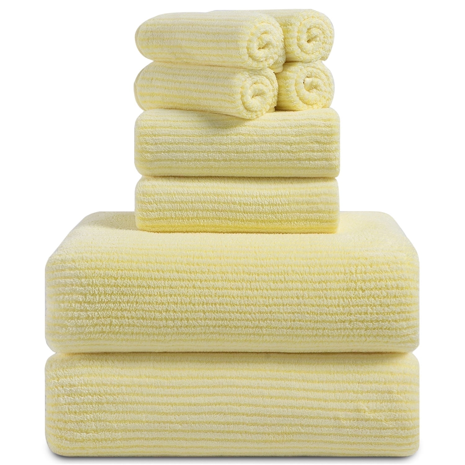 Smuge 8 Piece Extra Large Bath Towel Sets, 2 Large Bath Towels , 2 Hand Towels, 4 Washcloths ...