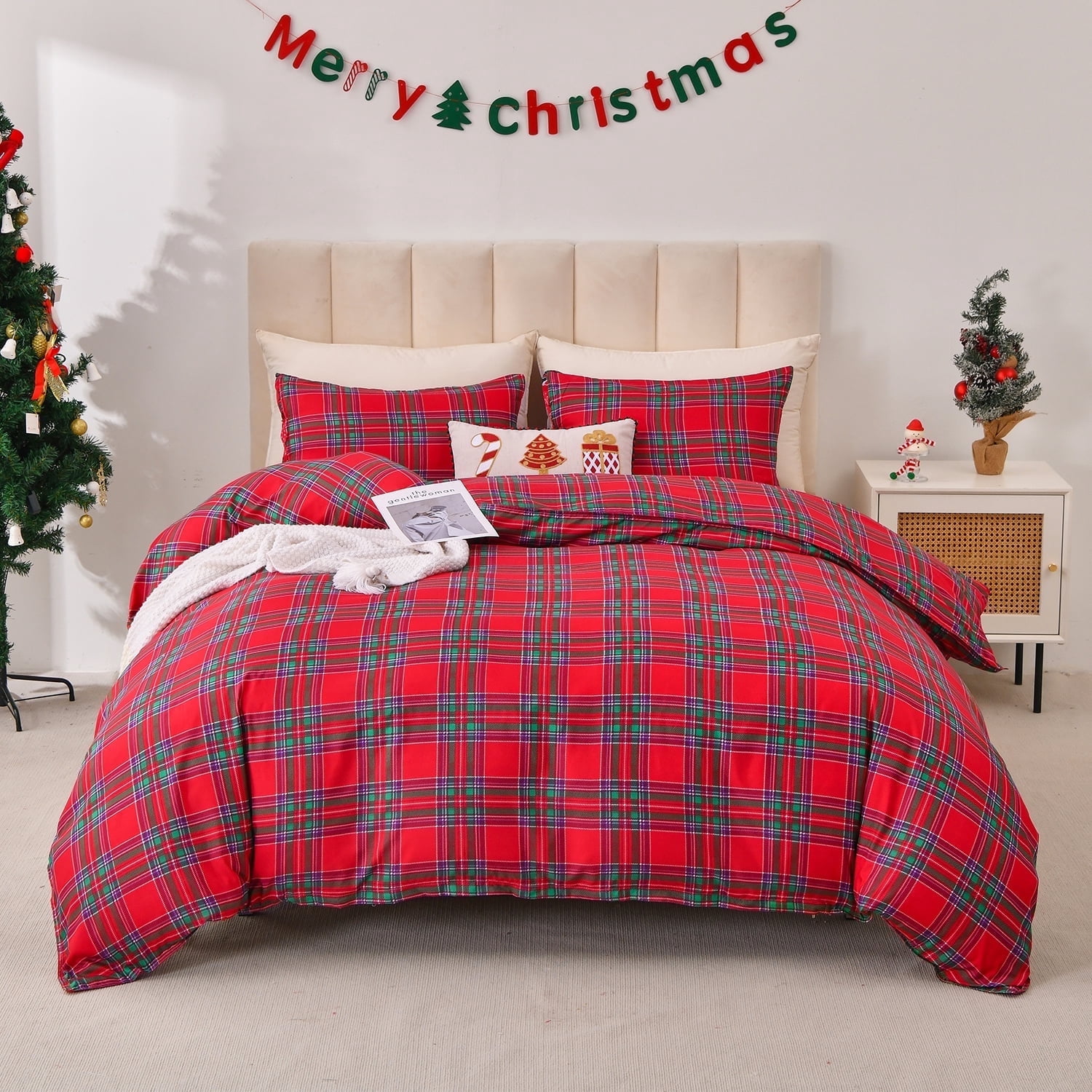 Smuge Christmas Duvet Cover Queen Size Comforter Cover Quilt Case Soft ...