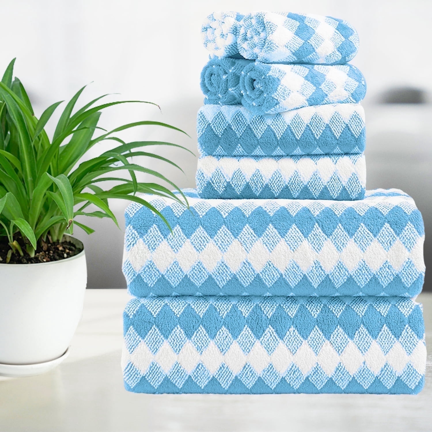 Smuge Extra Large Bath Towel Sets of 8, 2 Large Bath Towels Oversized ...