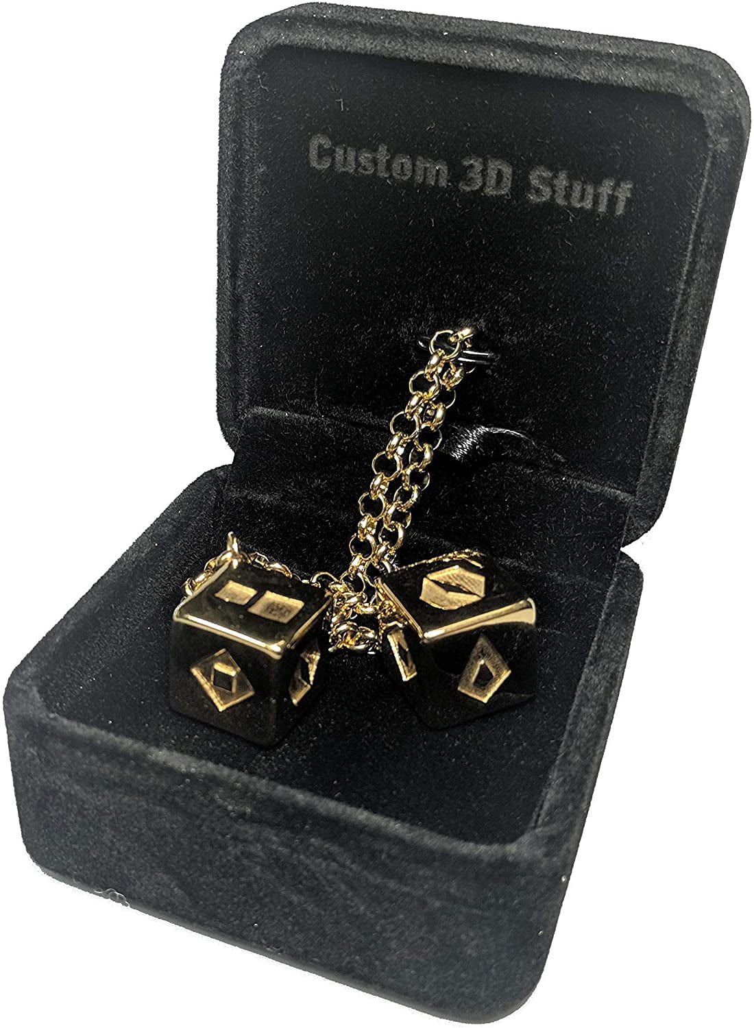 Smuggler's Dice Accurate Stainless Steel Gold Plated Deluxe Solo Dice ...