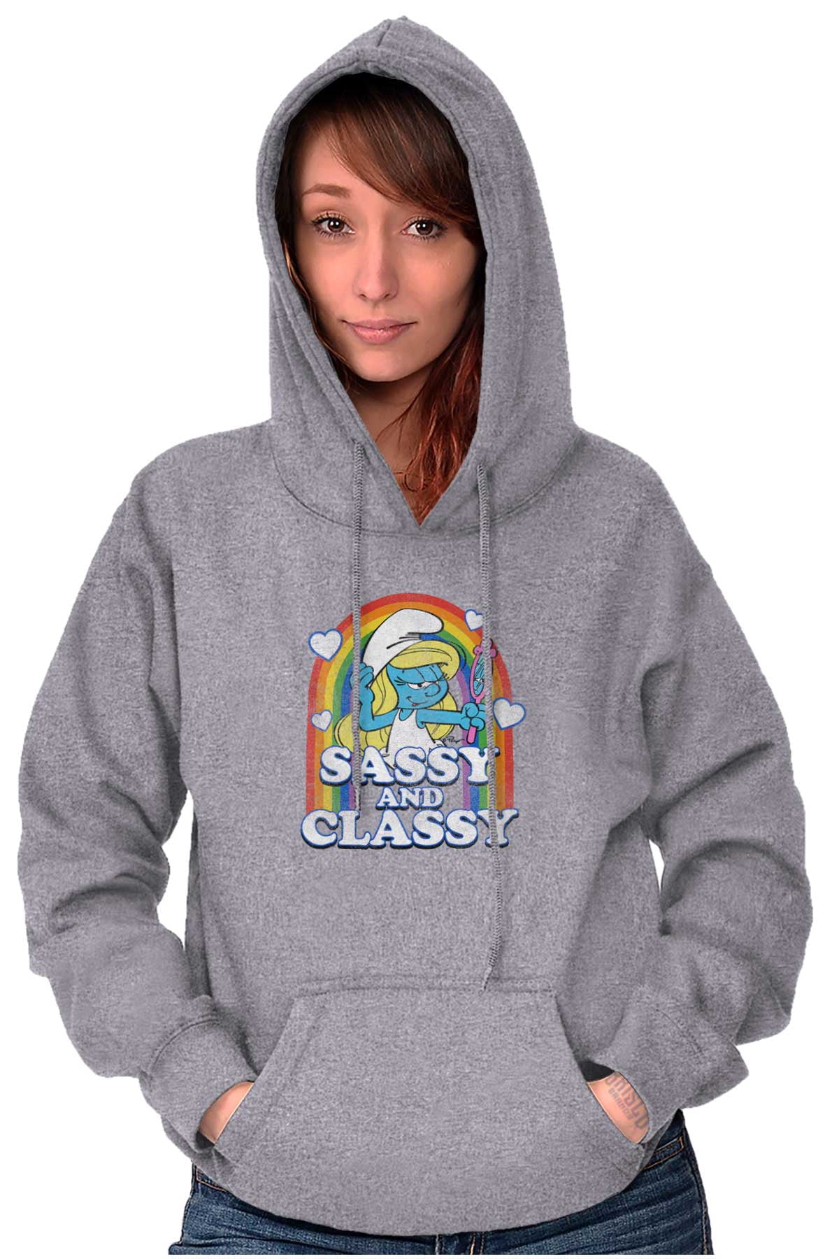 Smurfette Sassy Classy Smurf Rainbow Women Plus Size Hoodie Brisco ...