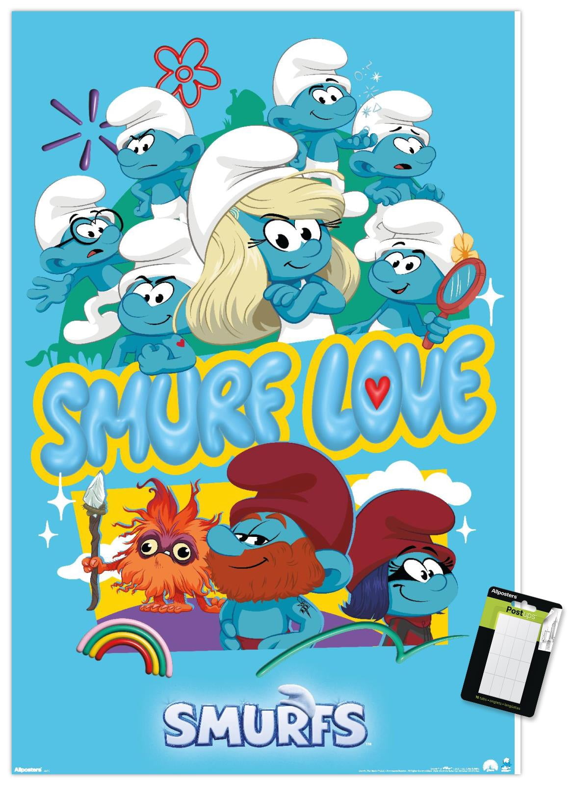 Smurfs (2025) - Smurf Love Wall Poster, 14.725" x 22.375" - Walmart.com