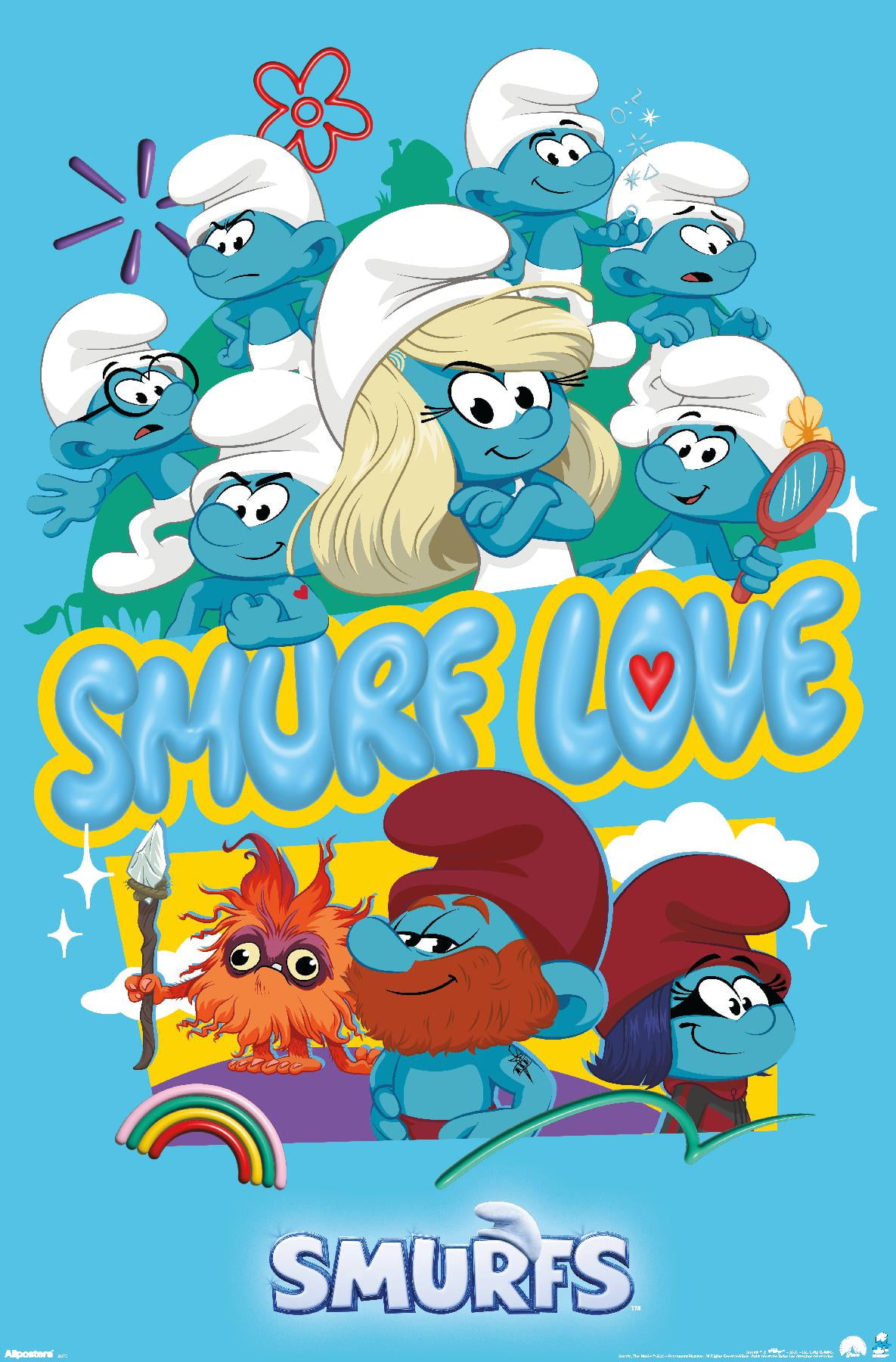 Smurfs (2025) - Smurf Love Wall Poster, 14.725" x 22.375" - Walmart.com