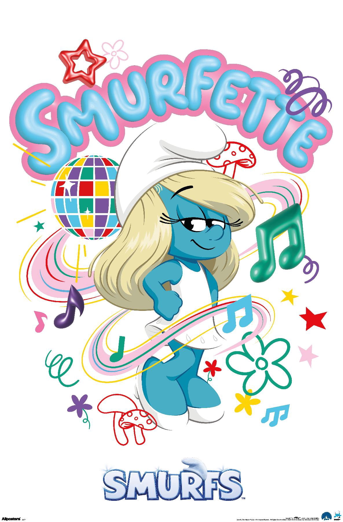 Smurfs (2025) - Smurfette Wall Poster, 14.725" x 22.375" - Walmart.com