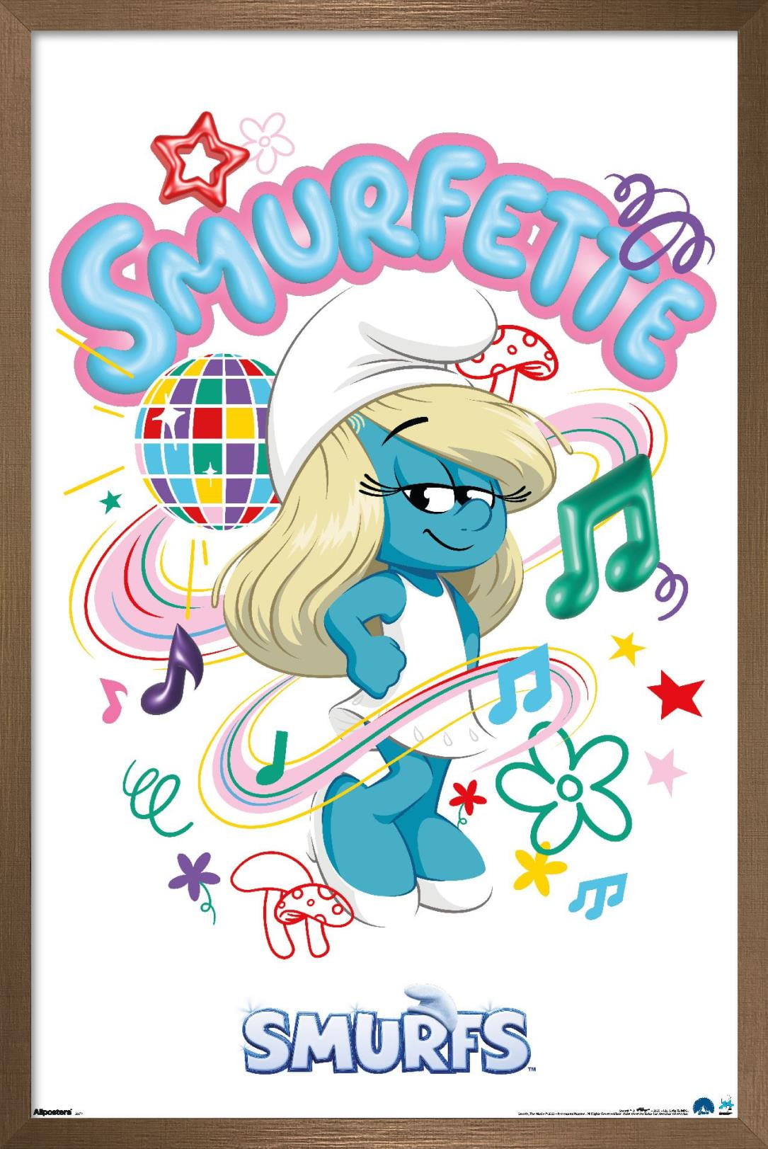 Smurfs (2025) - Smurfette Wall Poster, 22.375" x 34" Framed - Walmart.com