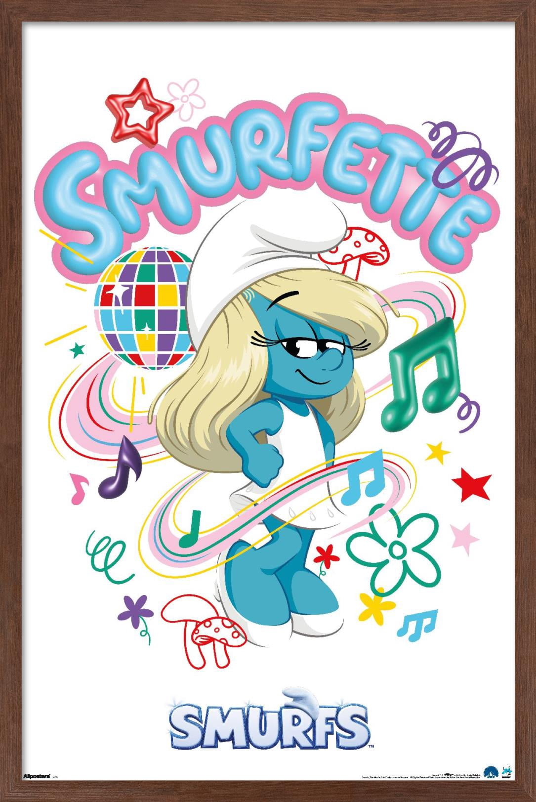 Smurfs (2025) - Smurfette Wall Poster, 22.375" x 34" Framed - Walmart.com