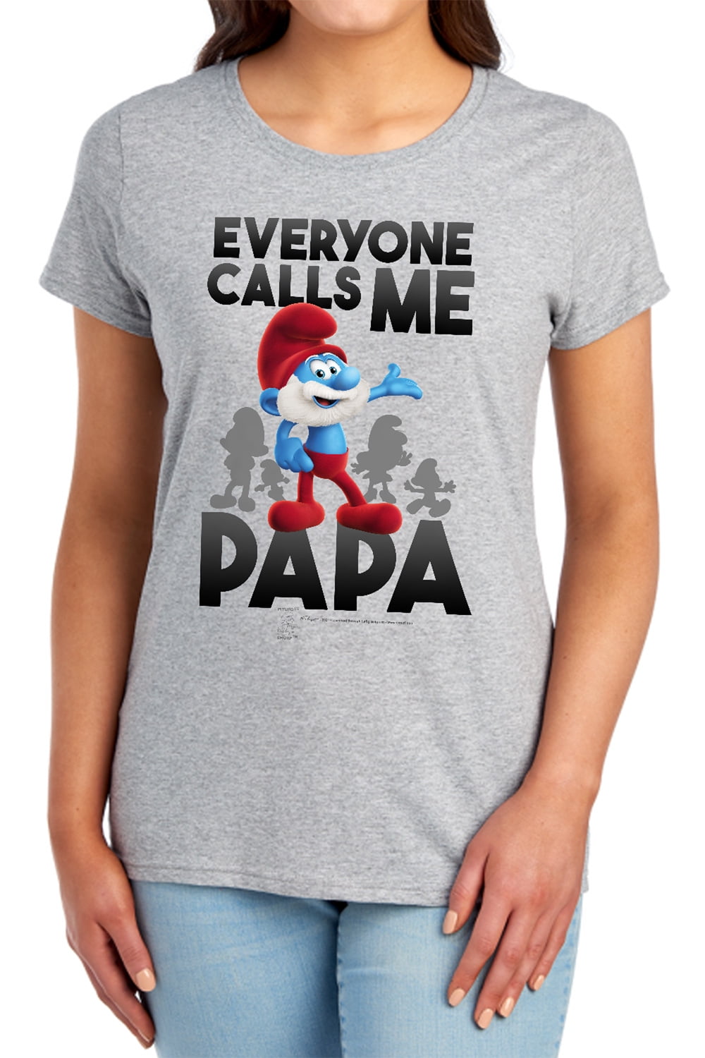 Smurfs Call Me Papa Smurf Women's T Shirt,Call Me Papa Smurf Athletic ...