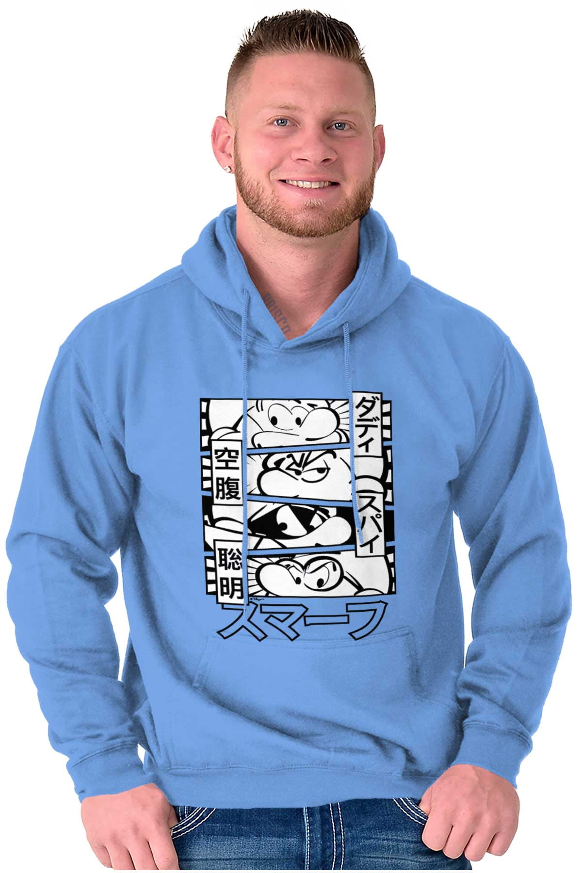 Smurfs Cartoon Manga Panel Aesthetic Unisex Plus Size Hoodie Brisco ...