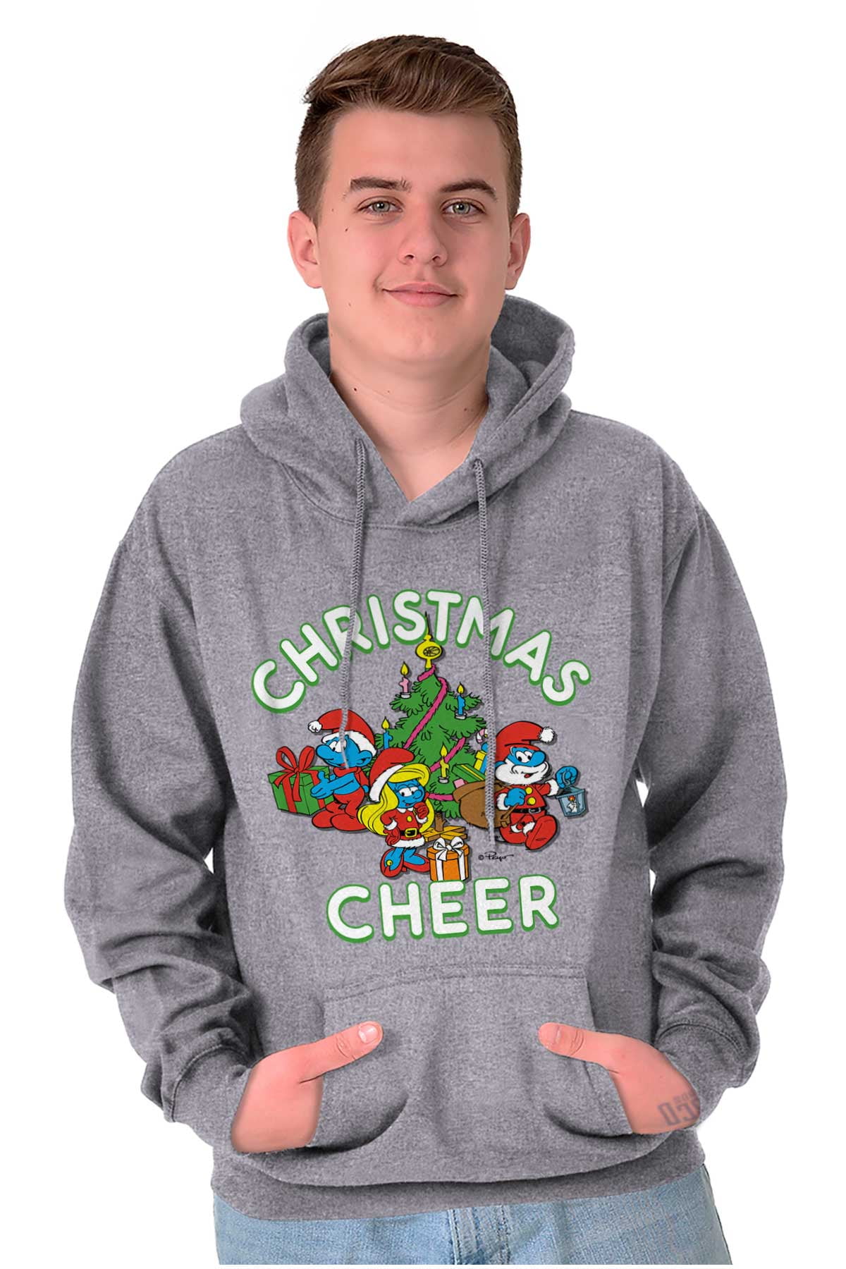 Smurfs Holiday Christmas Cheer Unisex Plus Size Hoodie Brisco Brands 3X ...