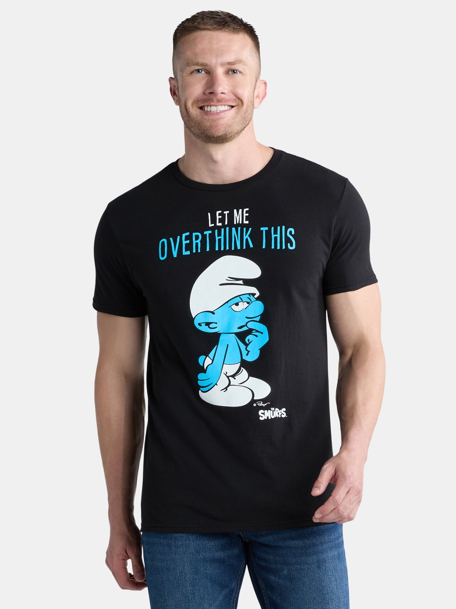 Smurfs Men’s & Big Men's Cotton Graphic Tee with Short Sleeves, Sizes S ...