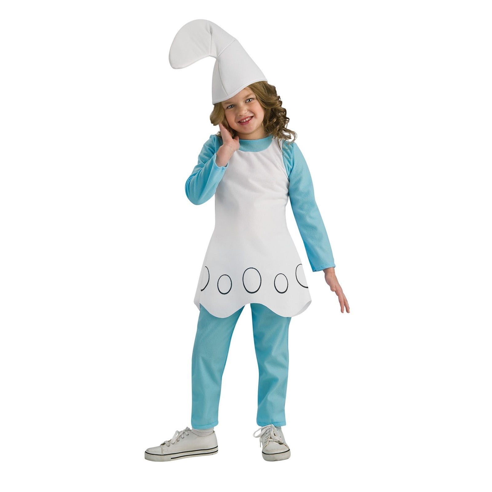 Smurfs Smurfette Fancy-Dress Costume Girls with Hat for Children, Size ...