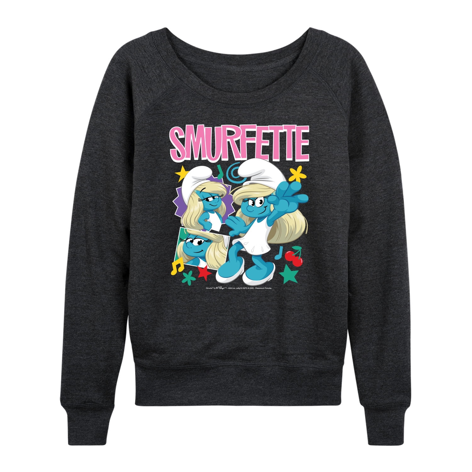 Smurfs - Smurfette - Women's French Terry Long Sleeve Shirt - Walmart.com