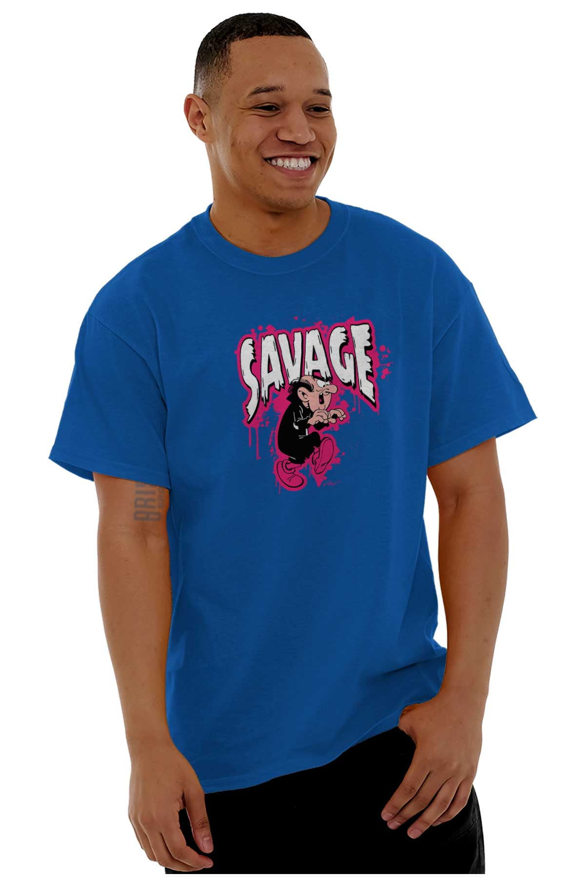 Smurfs Villain Savage Graffiti Men's Graphic T Shirt Tees Brisco Brands M - Walmart.com