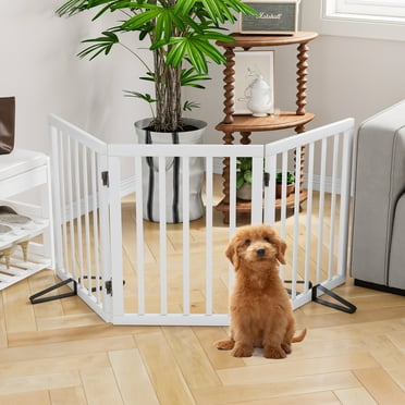 Tall Indoor Safety Pet Gate for Dogs - Extra Free Standing Adjustable ...