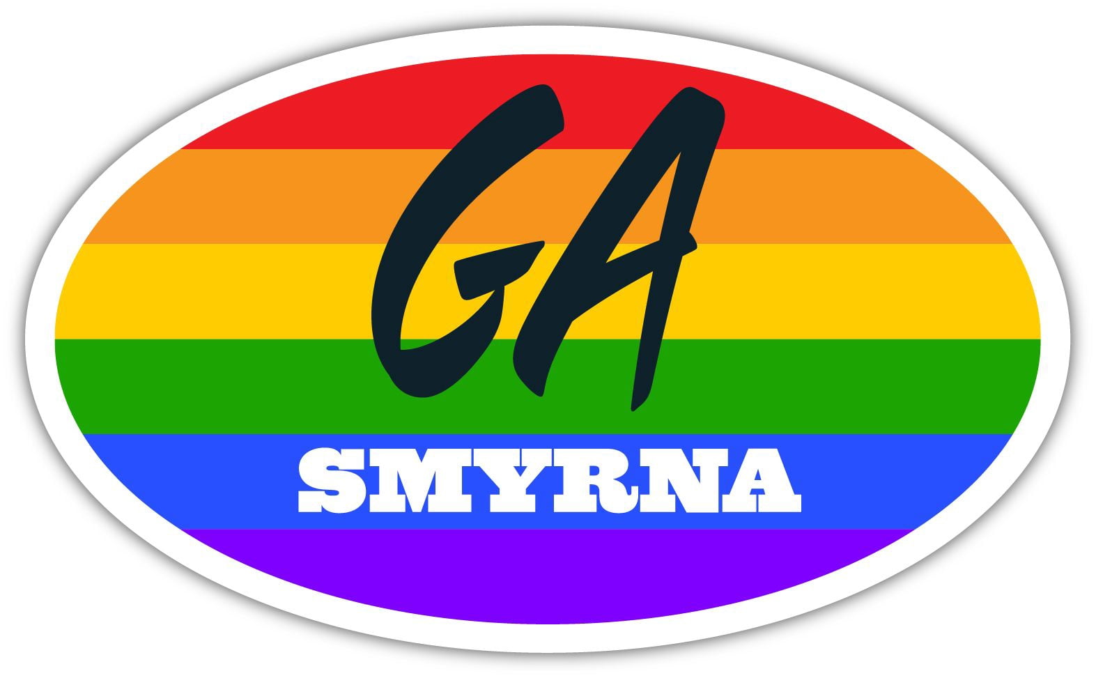 Smyrna GA Georgia Cobb County Rainbow Pride Flag 6 Stripes Pride Flag ...