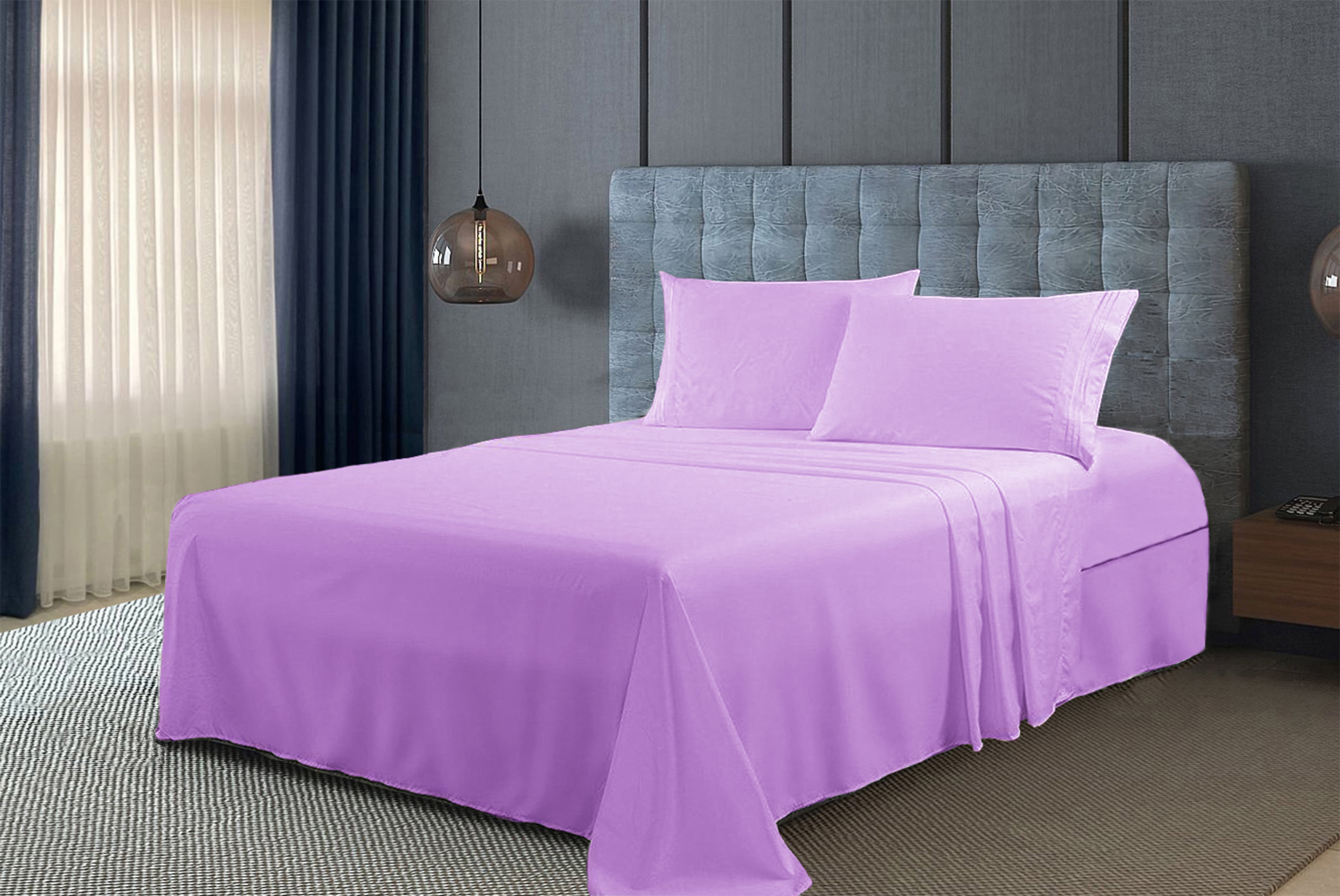 Smyrna King/California King Size Bamboo Derived Rayon Sheets Set, Deep ...