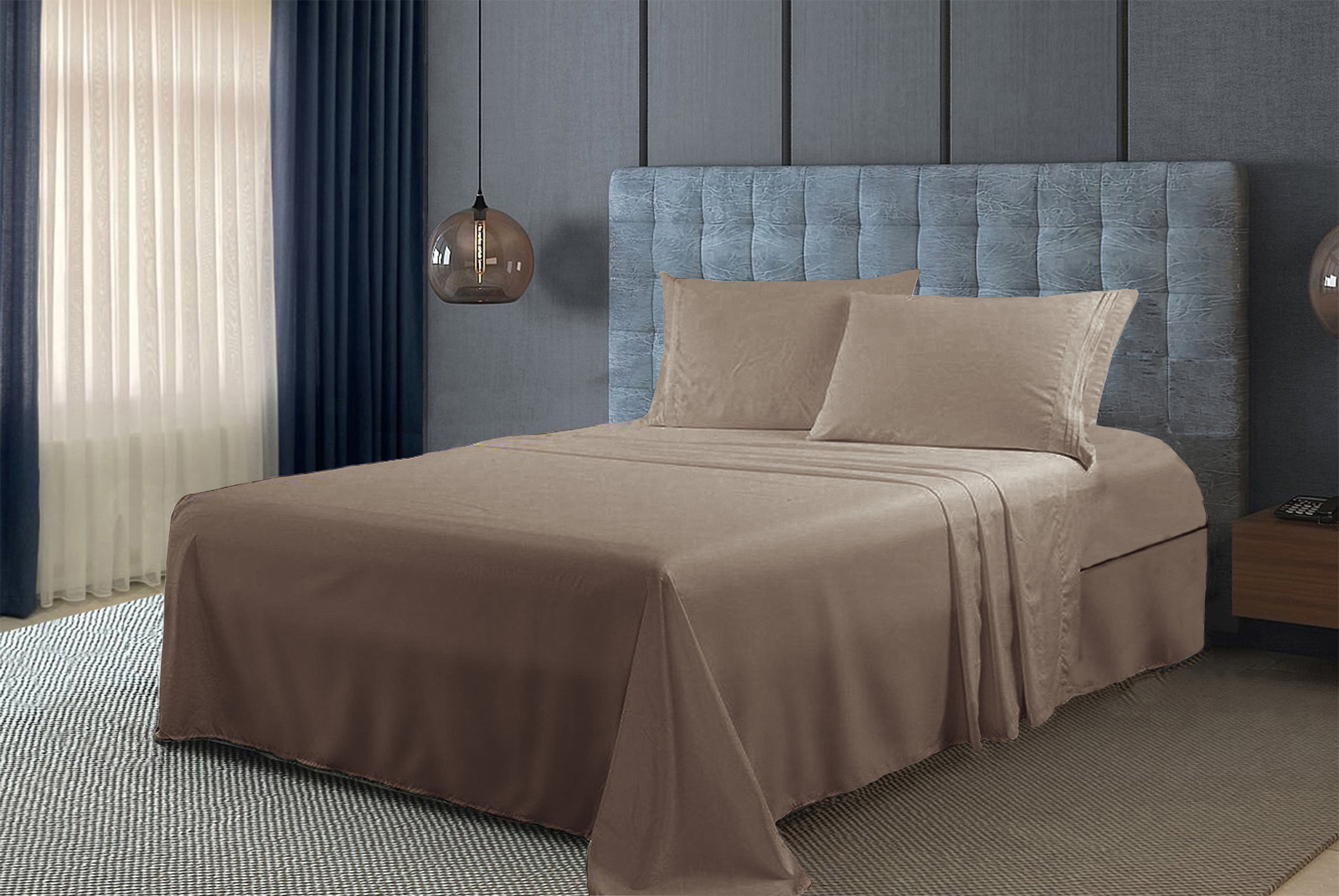 Smyrna Queen Size Bamboo Derived Rayon Sheets Set, Deep Pockets, Softer ...