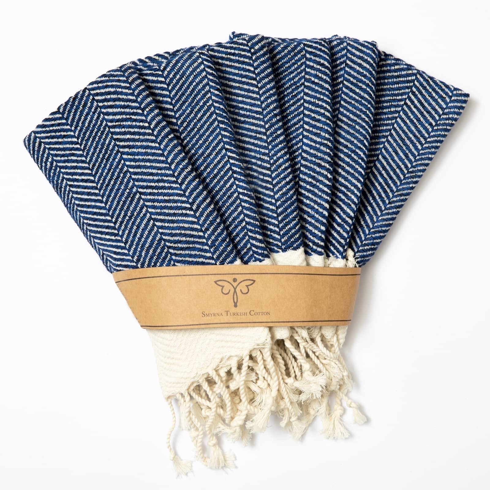 Smyrna Turkish Cotton Kitchen Dish Towels Herringbone Series Pack of 6 ...