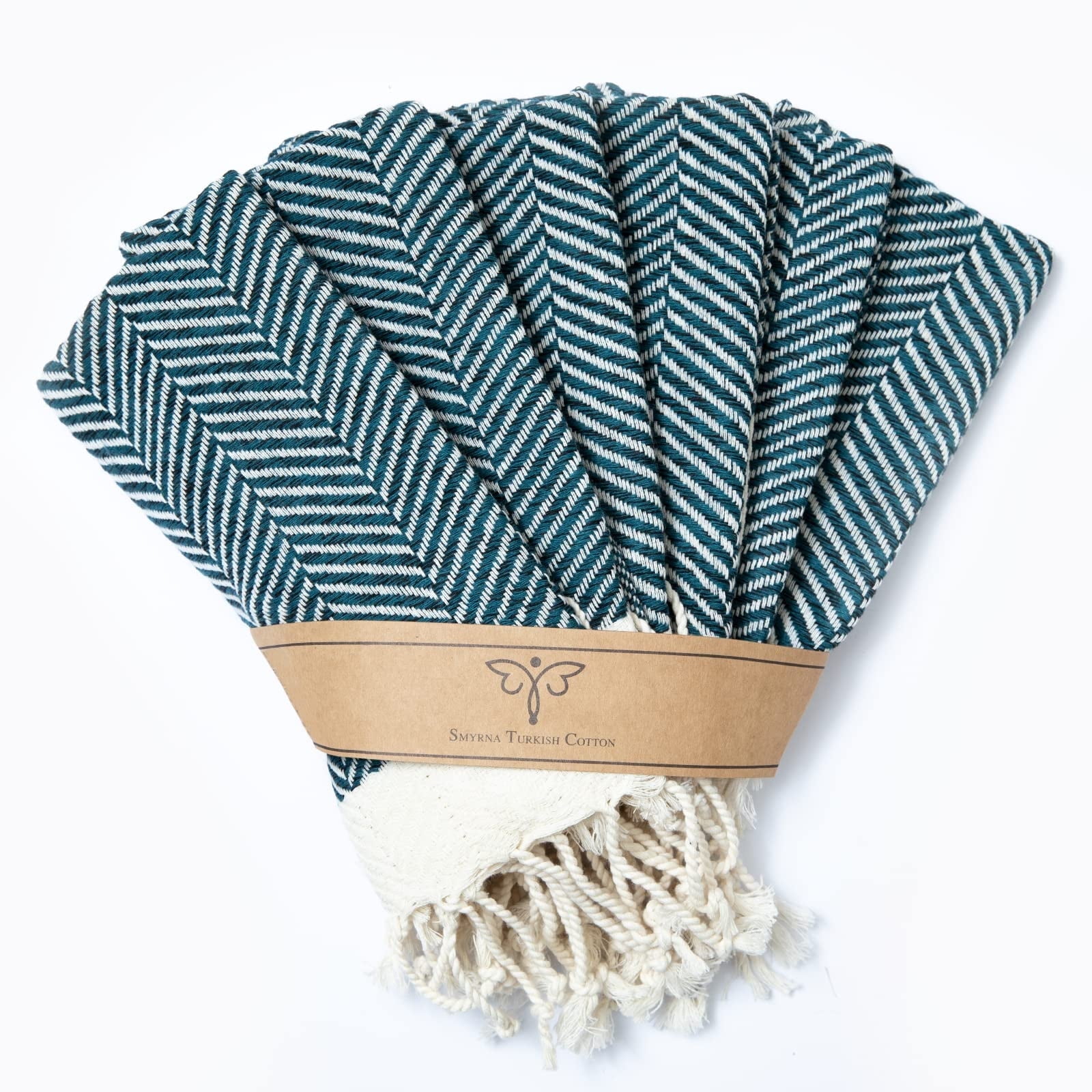 Smyrna Turkish Cotton Kitchen Dish Towels Herringbone Series Pack of 6 ...