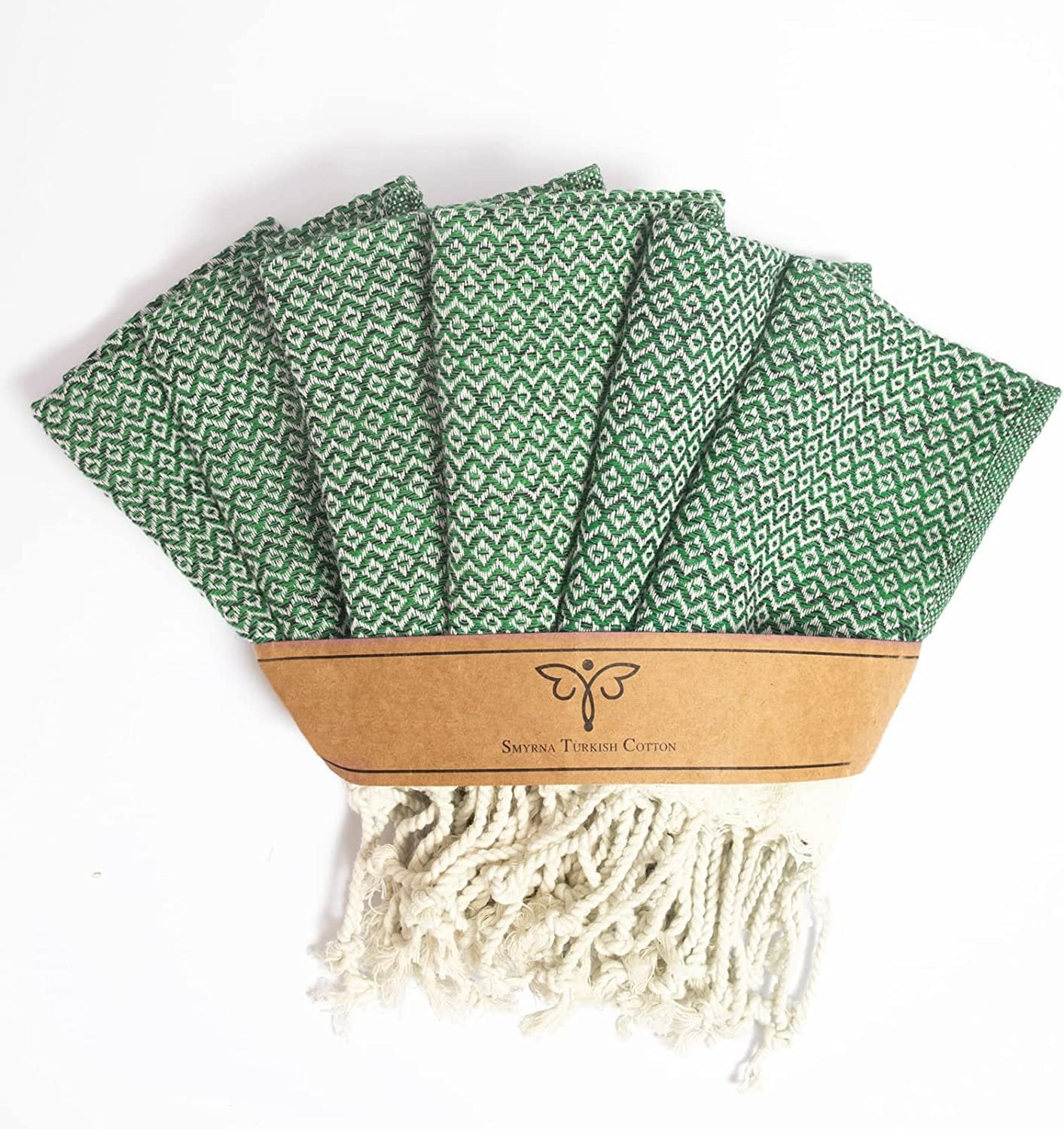 Smyrna Turkish Cotton Kitchen Dish Towels Pack of 6 100% Natural Cotton ...
